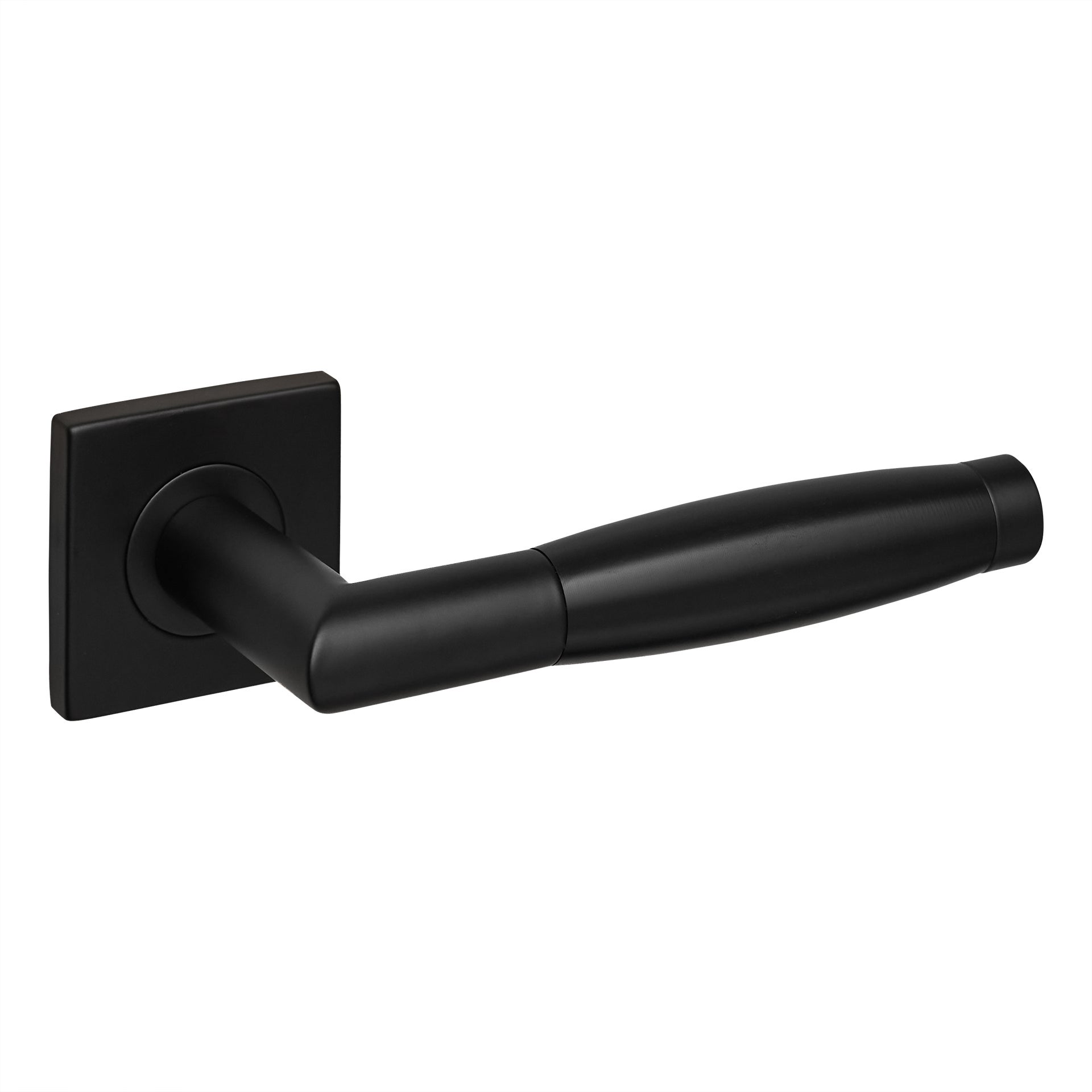 Wovar Poignée de porte Lavuzo Ascoli Noire avec rosace carrée - Par set ...