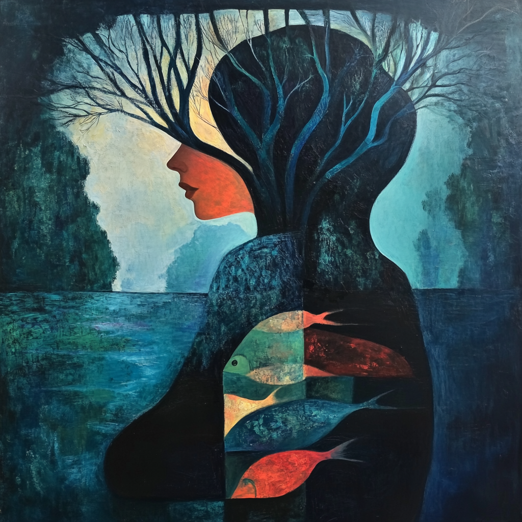 Tirage à encadrer, 50x50. POLARTE : Symphonie sous-marine de racines et ...