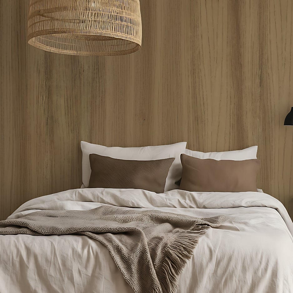 Panel Revestimiento Pared Bamboo BCP Madera Café 260x122x0.5 cmm (3 ...