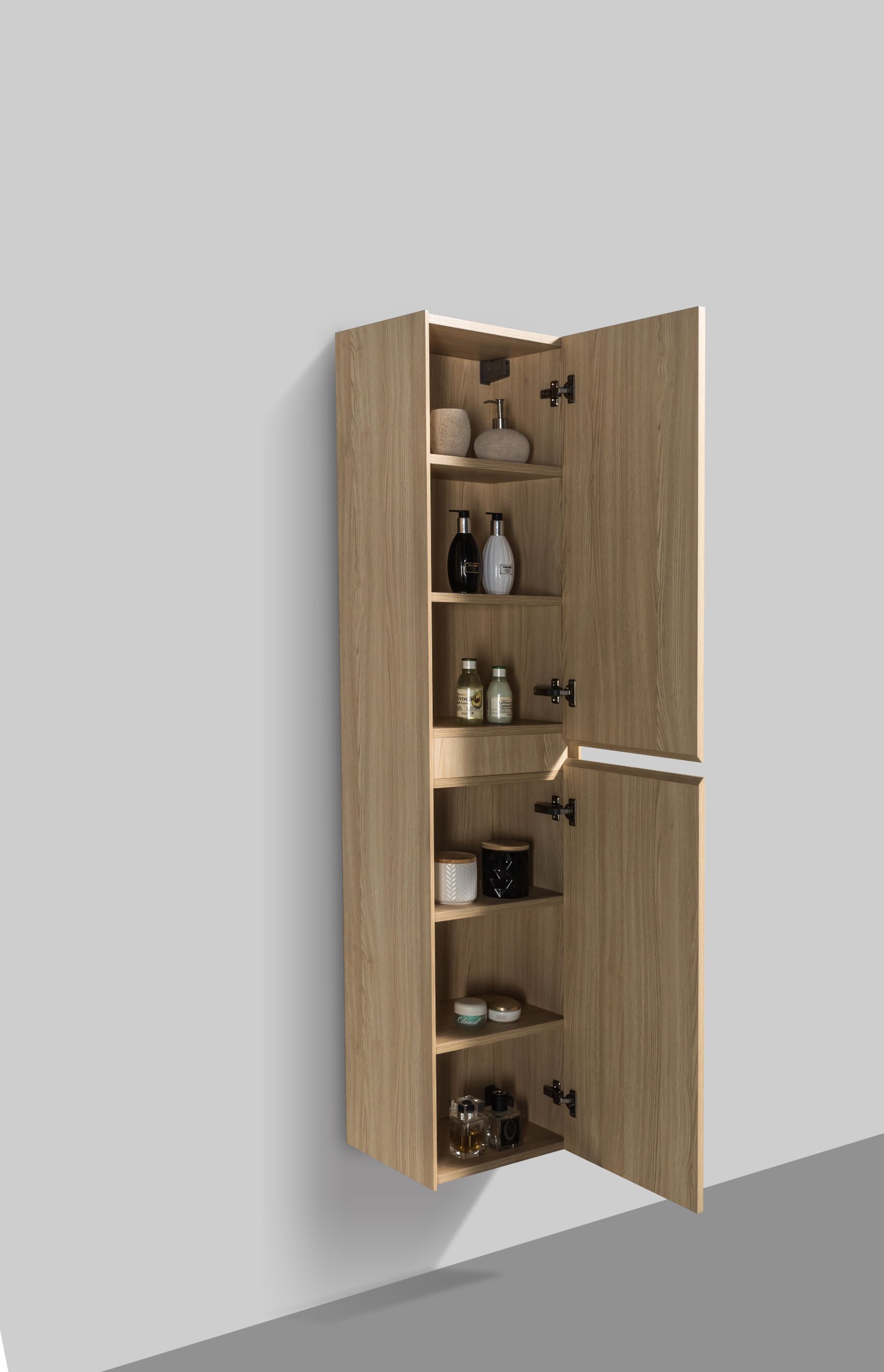 BERNSTEIN - Colonne Meuble de rangement murale 170x40x30cm (HxLxP ...