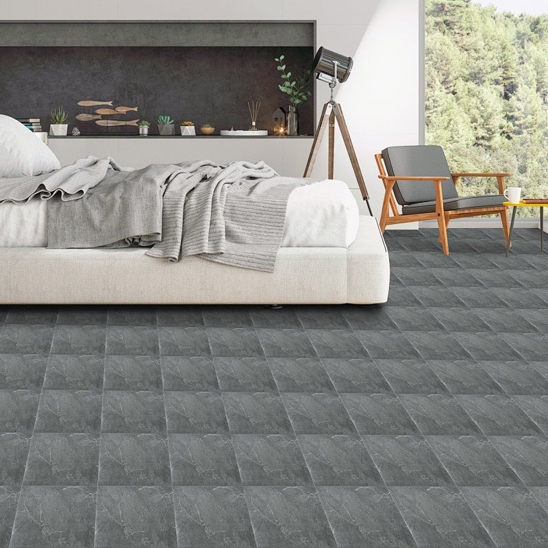 Suelo autoadhesivo de PVC,efecto mármol gris,30×30 cm,7 m²,impermeable ...