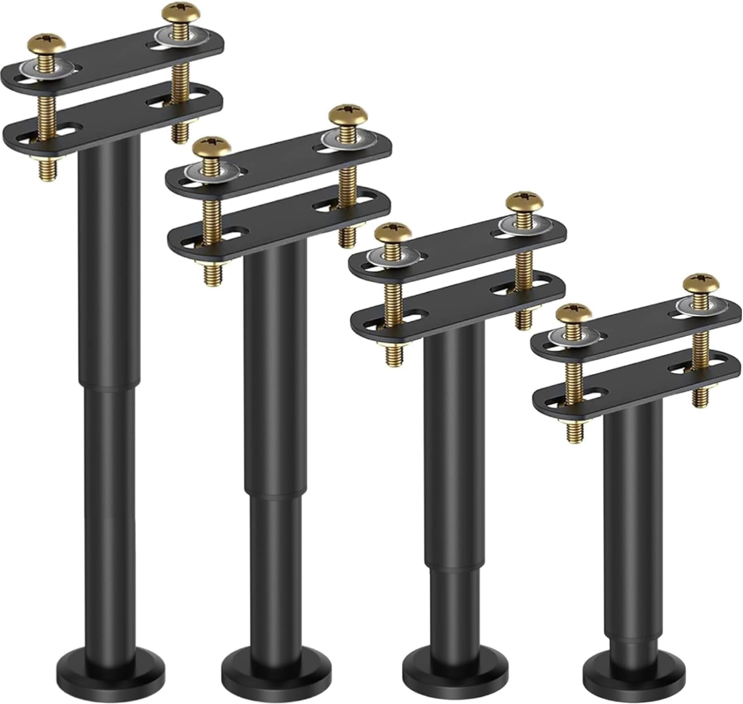 Set of 4 Height Adjustable Bed Legs 18 to 33 cm for Bed Frame/Central ...