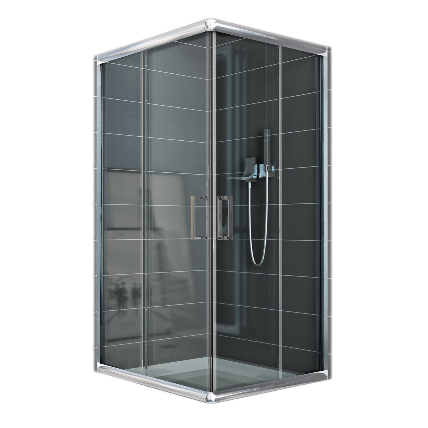 Cabine Paroi Douche 70x120 H185 Transparent 6mm mod. Alabama | Bricoman