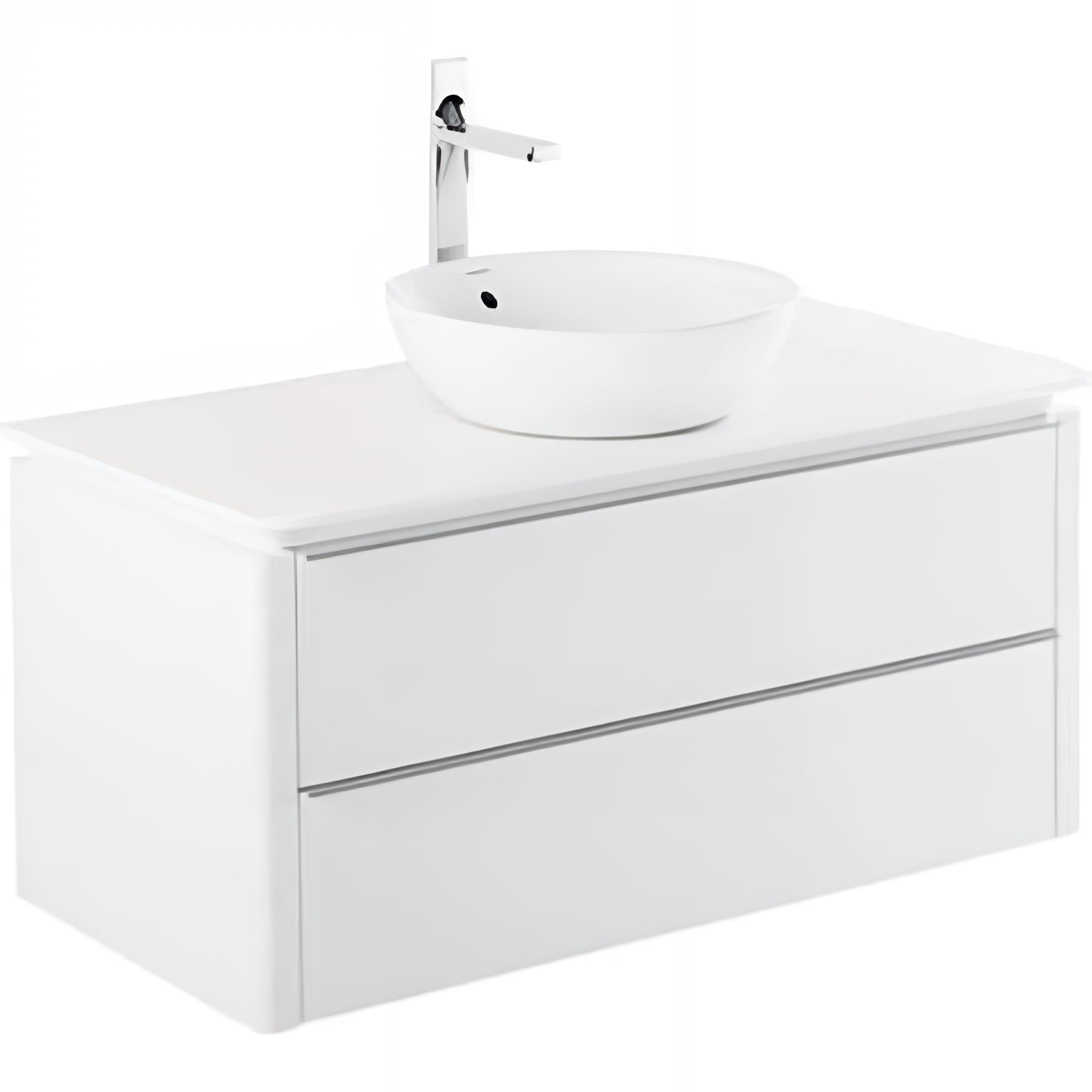 Mueble de baño mural SANINDUSA 100 con tapa perforada para desagüe ...