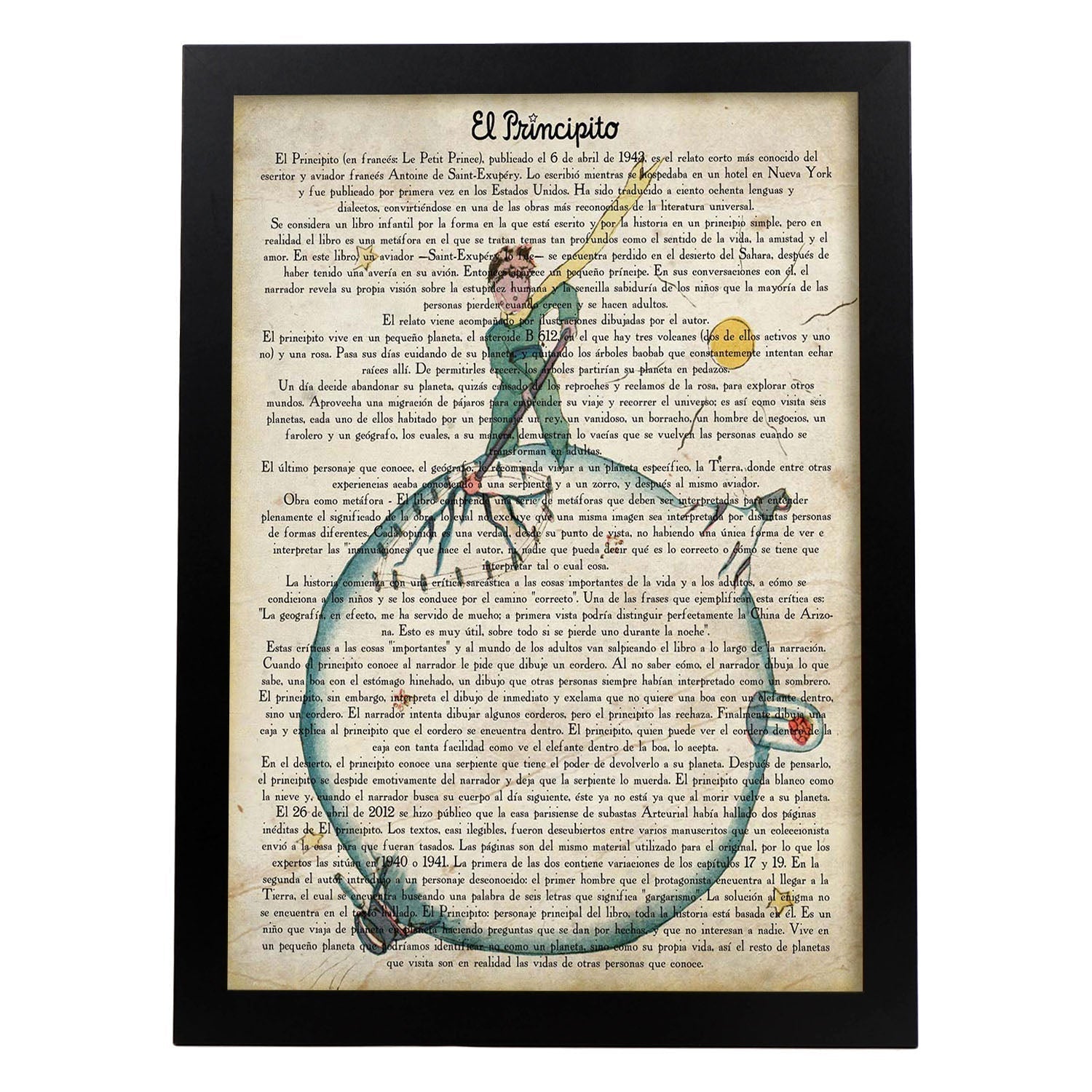 Poster Del Principito Para Ninos Pequenos. Lamina De Principito Sarten ...