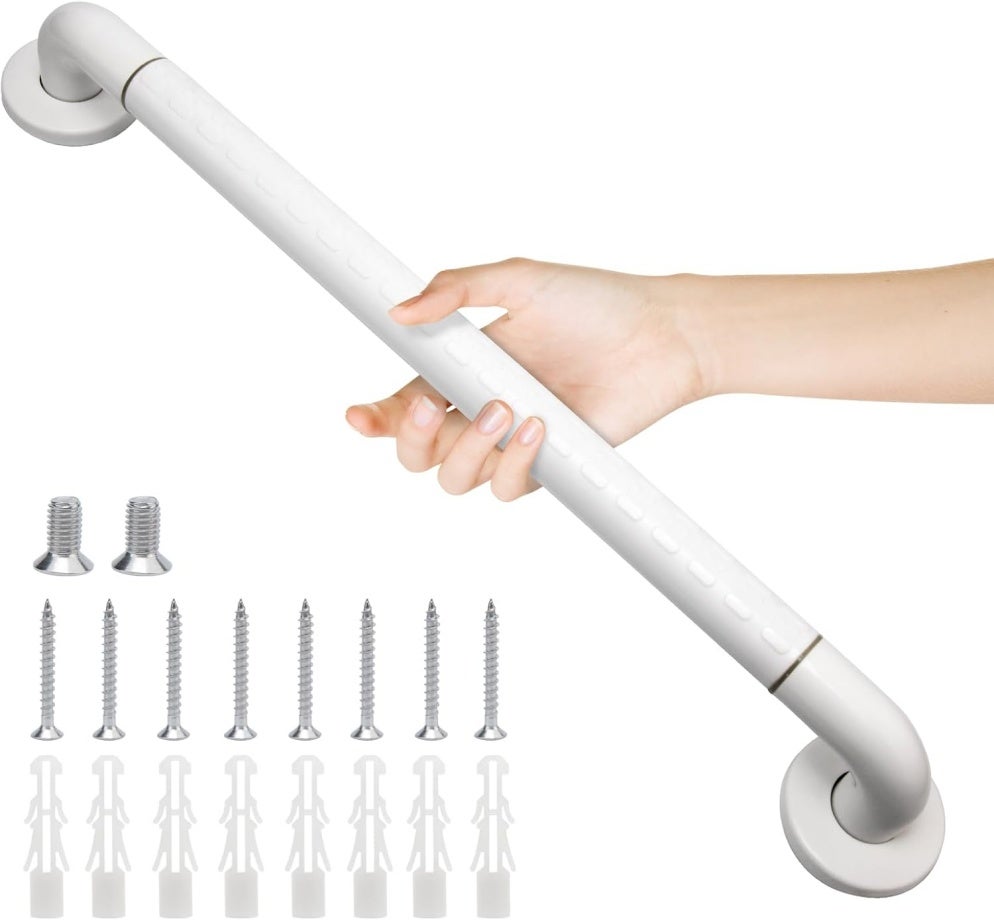 Barras de apoyo para baño con mango antideslizante y círculos de ...