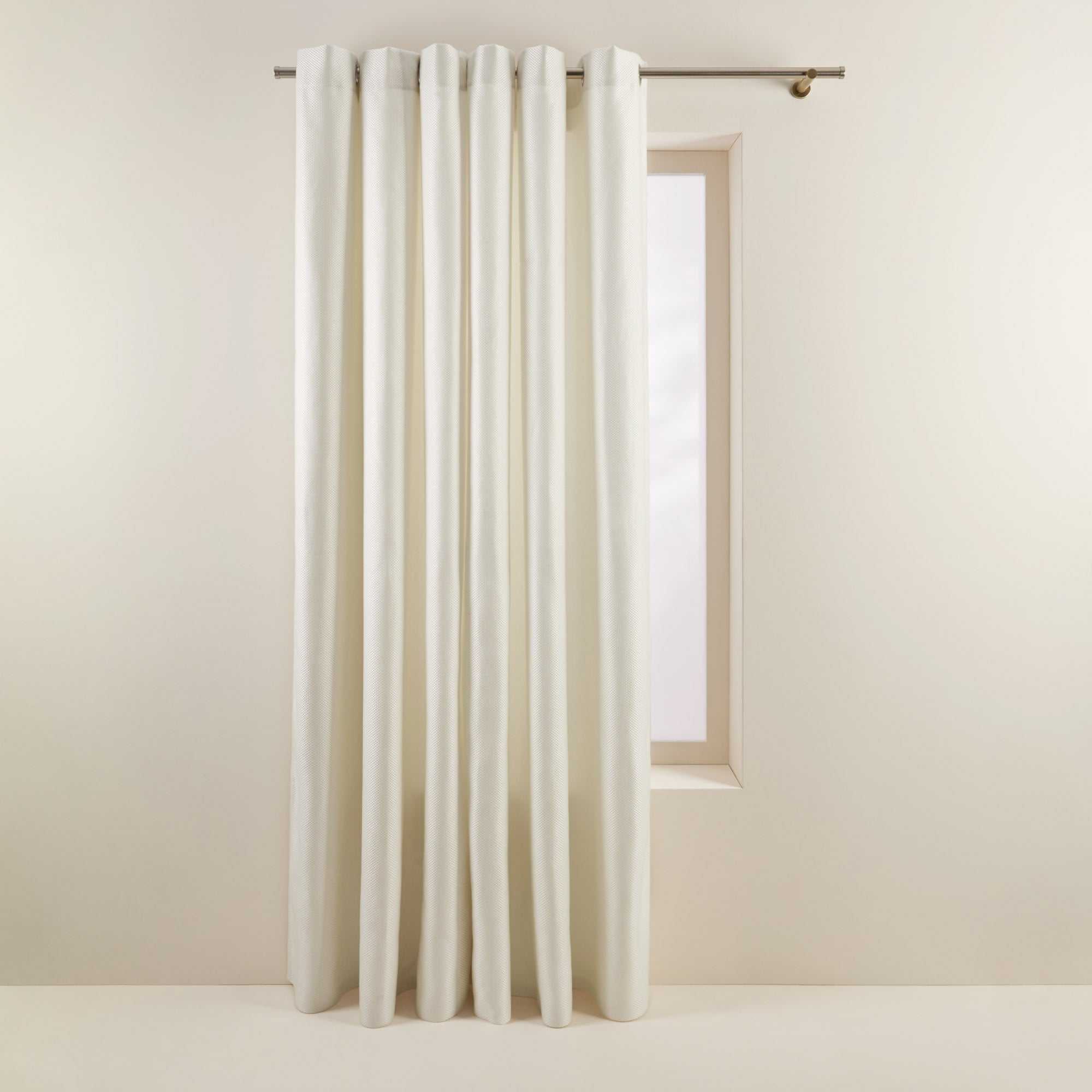 Rideau oeillets doublé thermique COCONUT ivoire 200x277 cm | Leroy Merlin