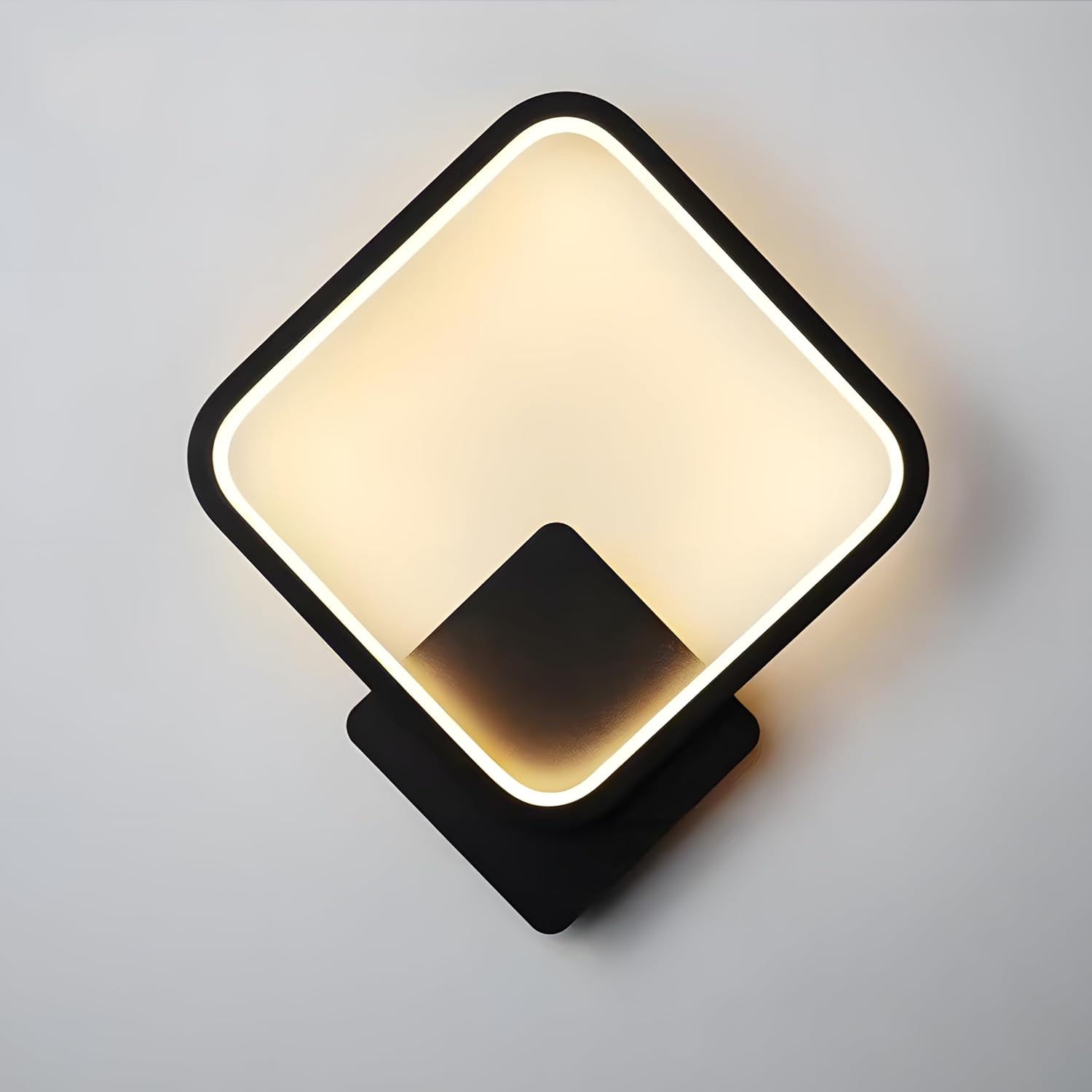 Applique murale intérieure LED noire, 12 W, 1200 lm, style moderne ...