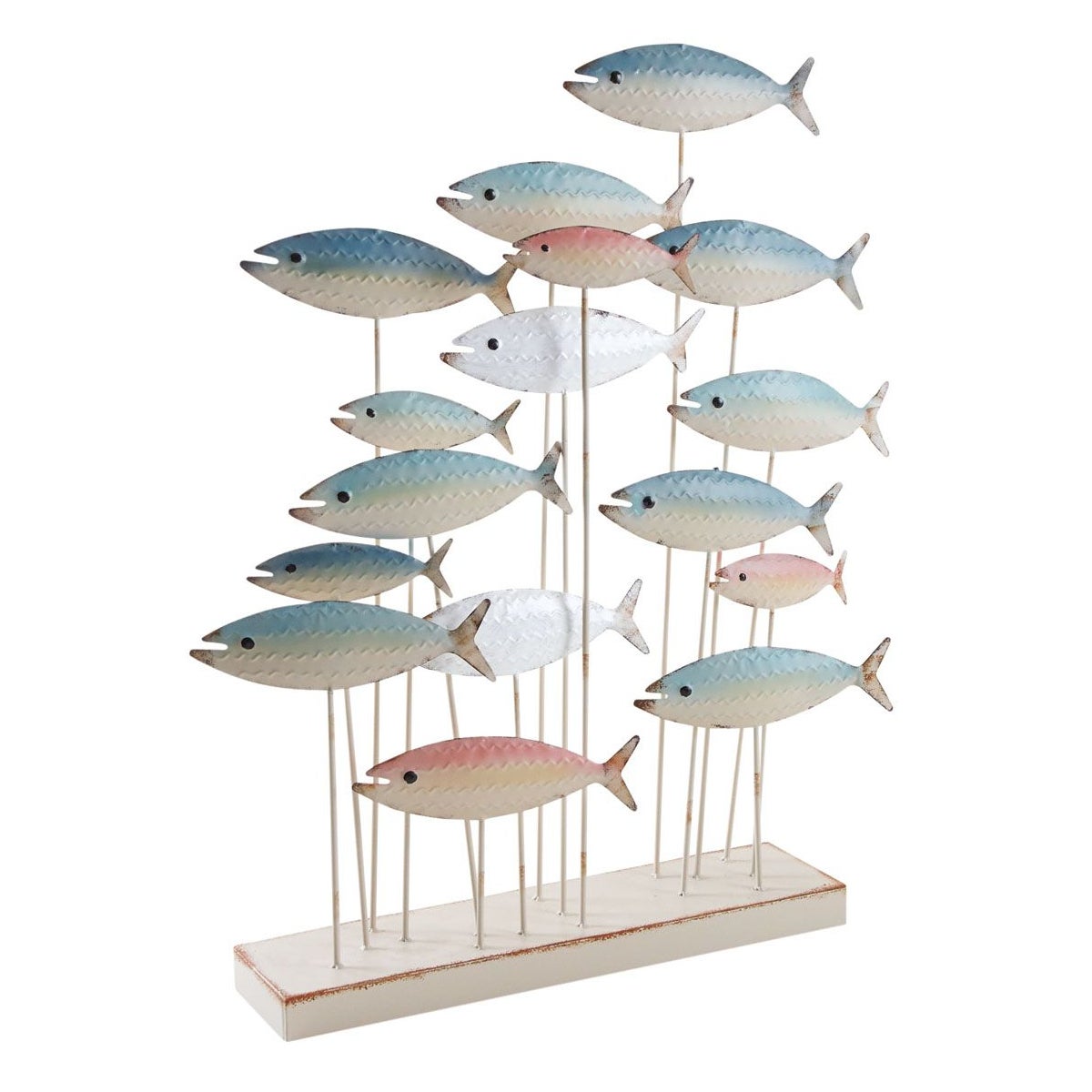 Banco de peces metálico sobre soporte | Leroy Merlin