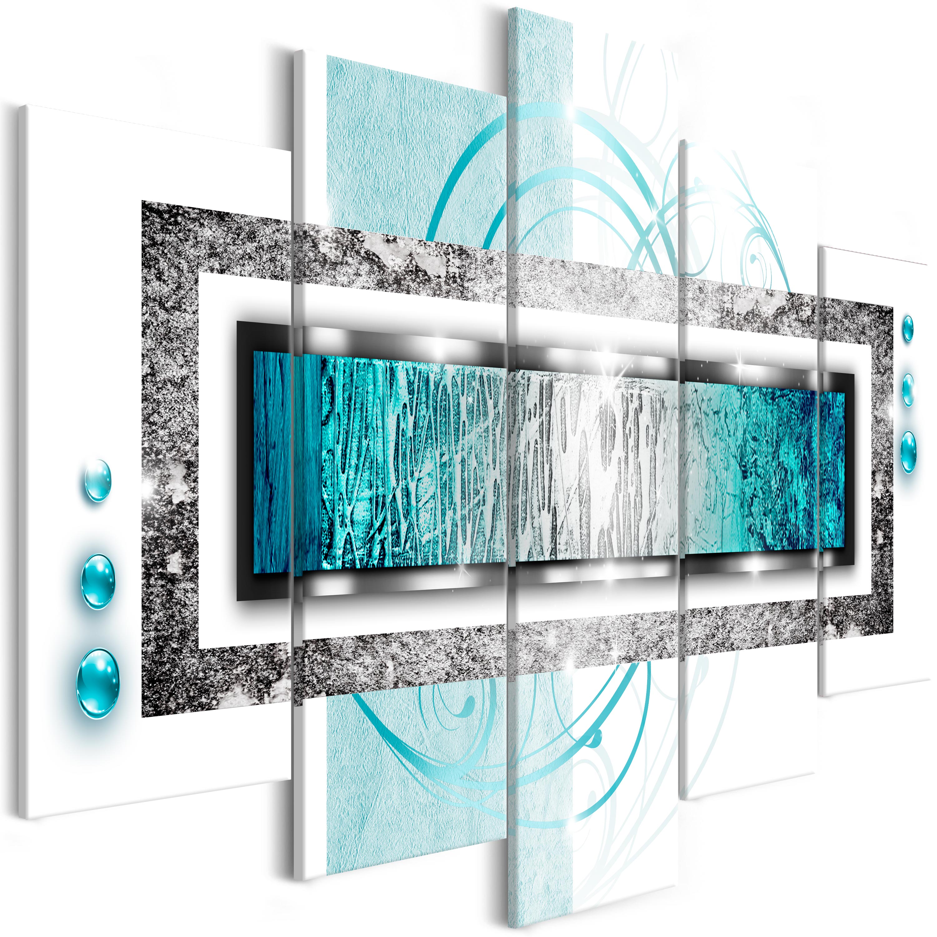 Tableau - Turquoise blizzard (5 Parts) Wide [225x100] | Leroy Merlin