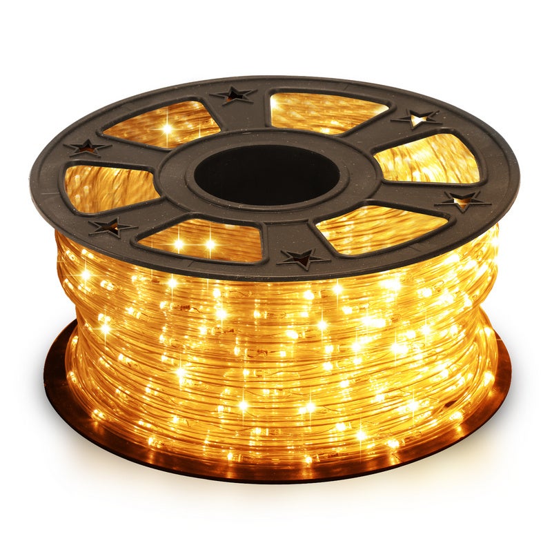 Guirlande lumineuse extérieur Tube LED 8 fonctions 10 m Jaune | Leroy ...