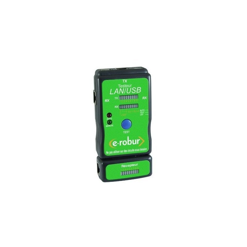 Testeur LAN/USB pour câbles réseau - 442076 - E-Robur | Bricoman
