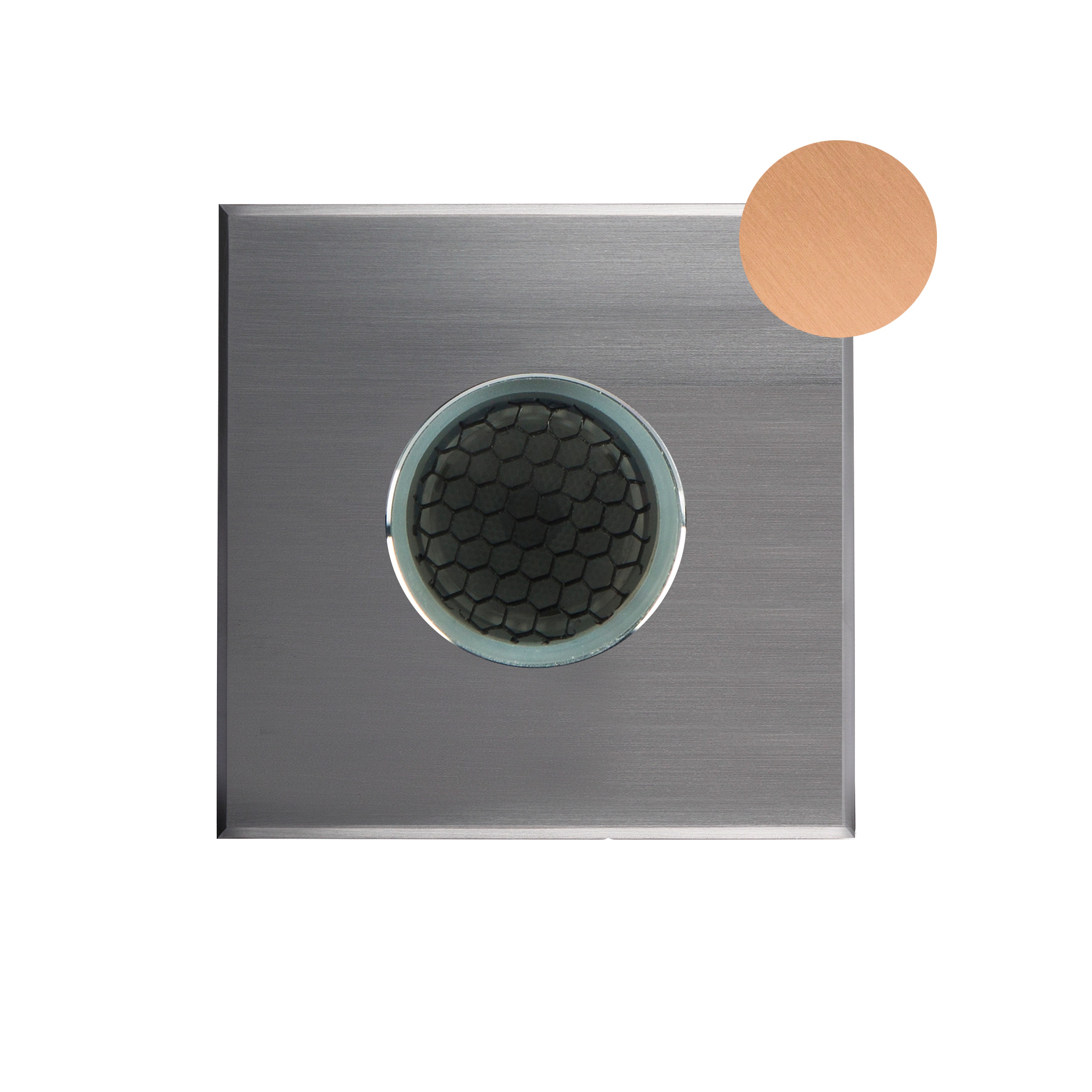 Encastré de sol extérieur ZEPH 1 SLIM 24V carré bronze non percée 3000K ...