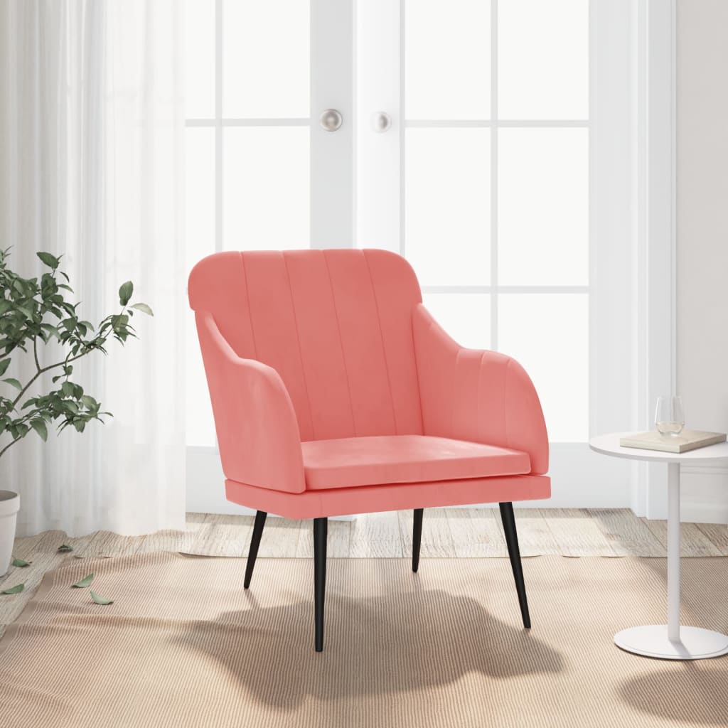 Maison Exclusive - Fauteuil Rose 63x76x80 cm Velours | Leroy Merlin