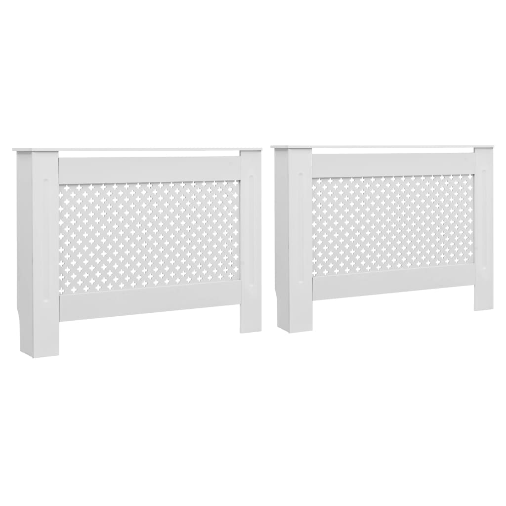 Cache radiateur 2 unités MDF blanc 112x19x81,5 cm - COMFORTXL | Leroy ...