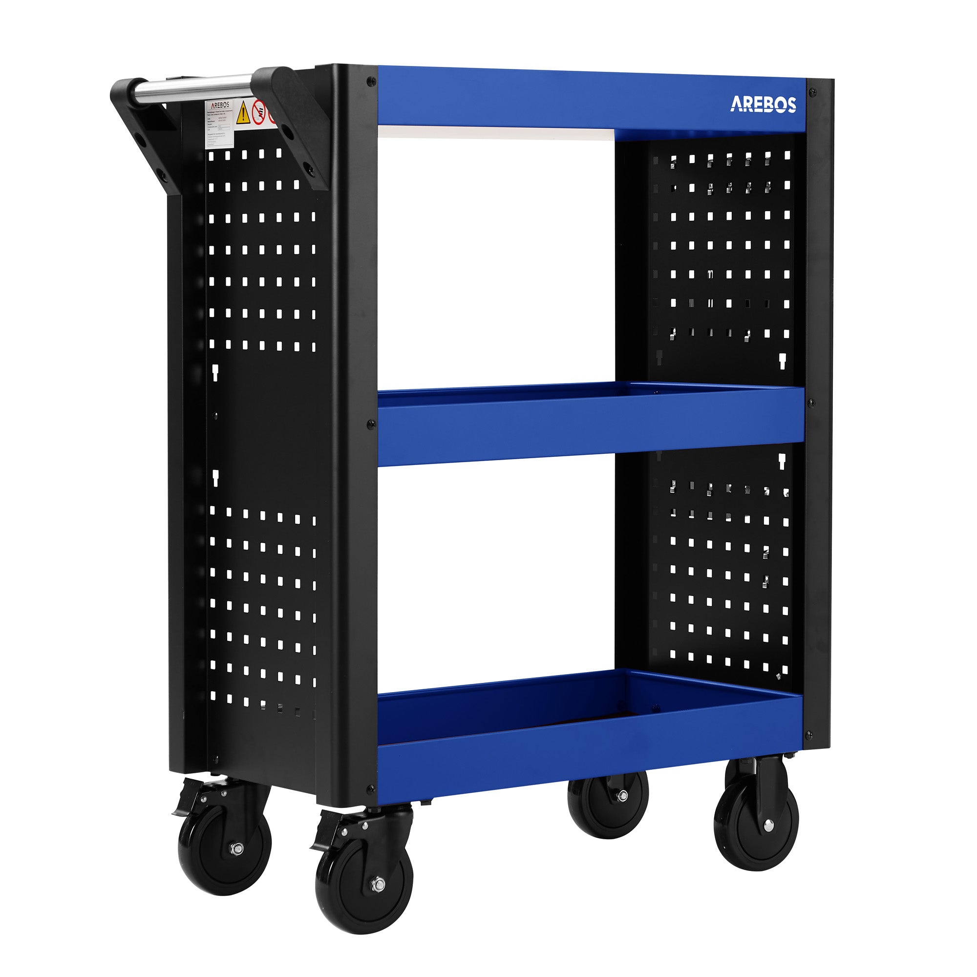 AREBOS Chariot de Service 3 Compartiments Chariot d'atelier Chariot à ...
