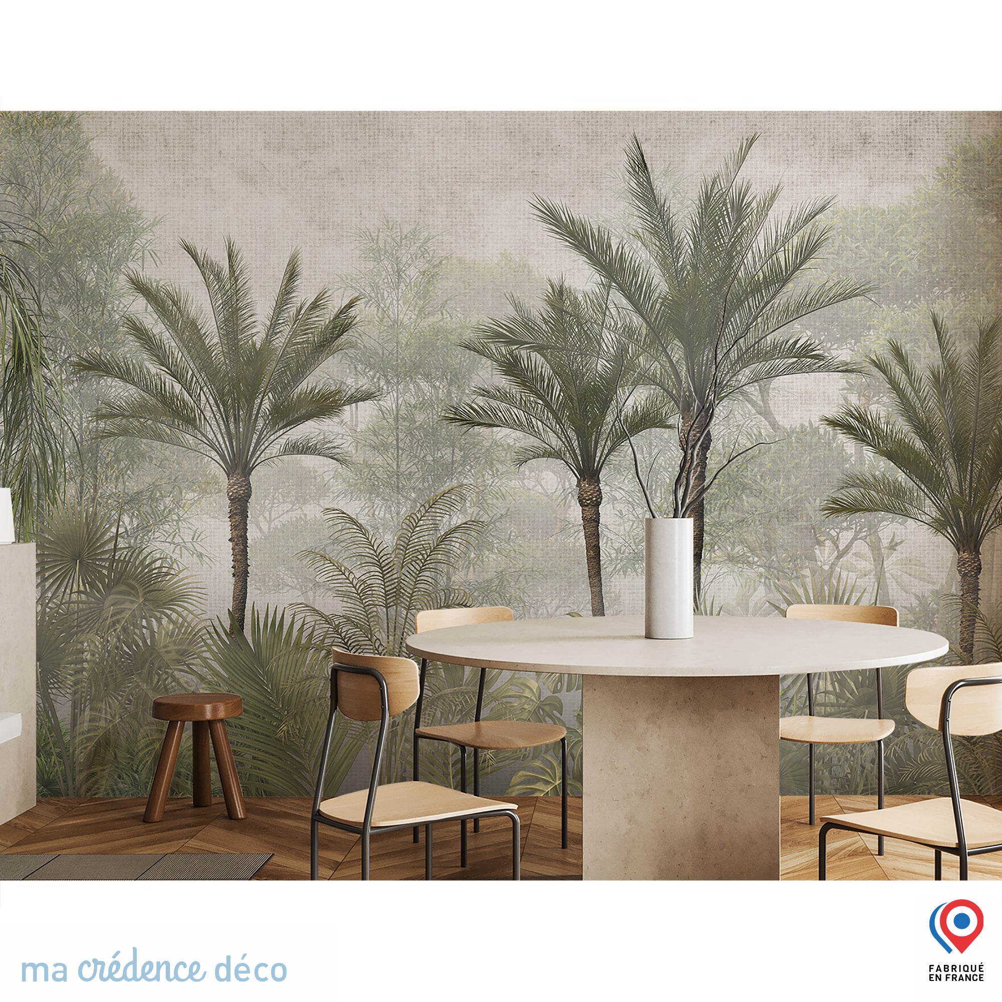 Papier peint Jungle tropicale 6 - Intissé - L.300 x H.280 cm ...