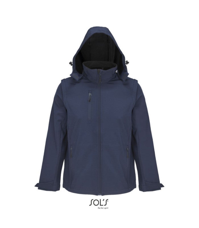 Chaqueta Softshell Con Capucha Y Mangas Desmontables SOL'S FALCON 3IN1 ...