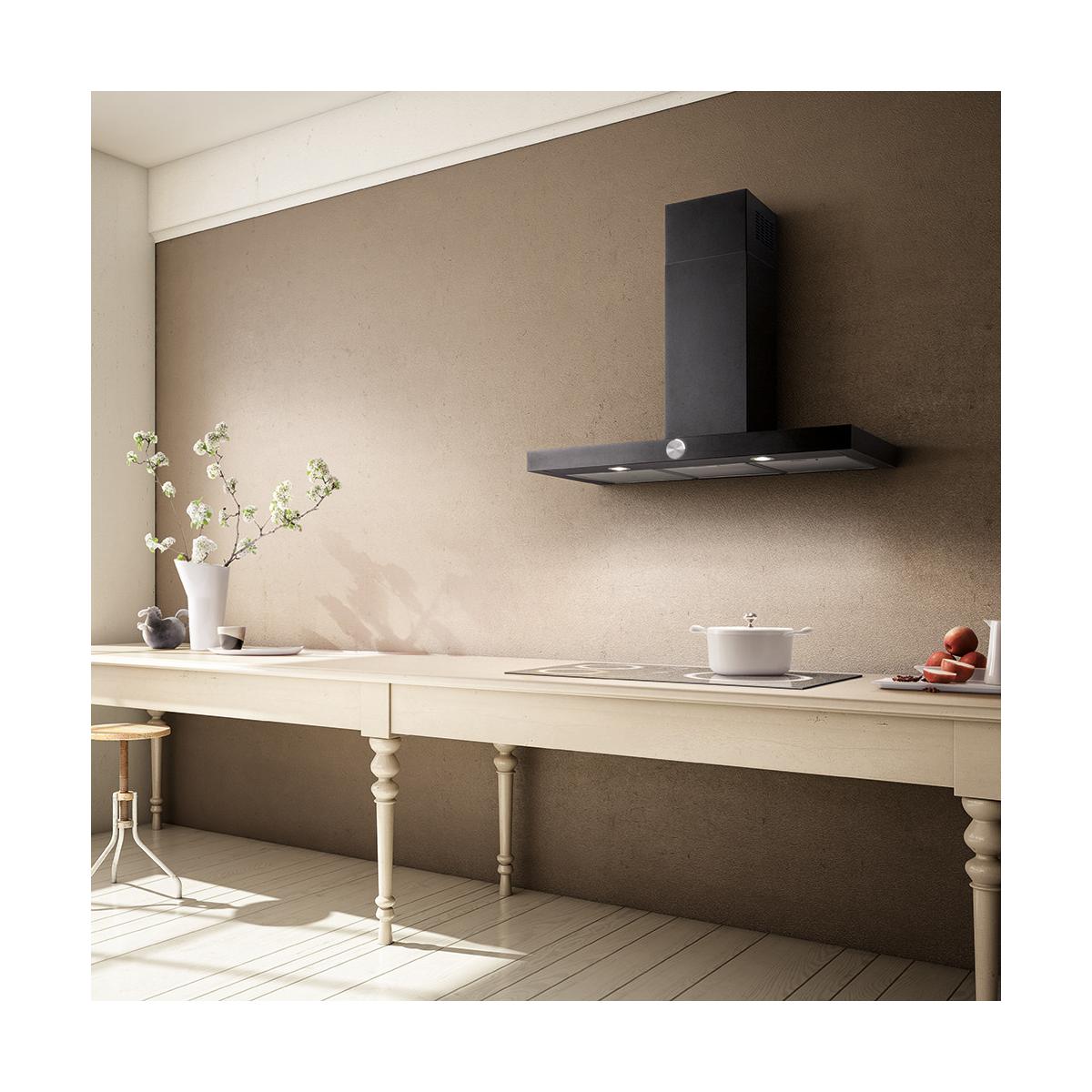 Elica Lol BL/A/90 500 m³/h Cappa aspirante a parete Nero | Leroy Merlin