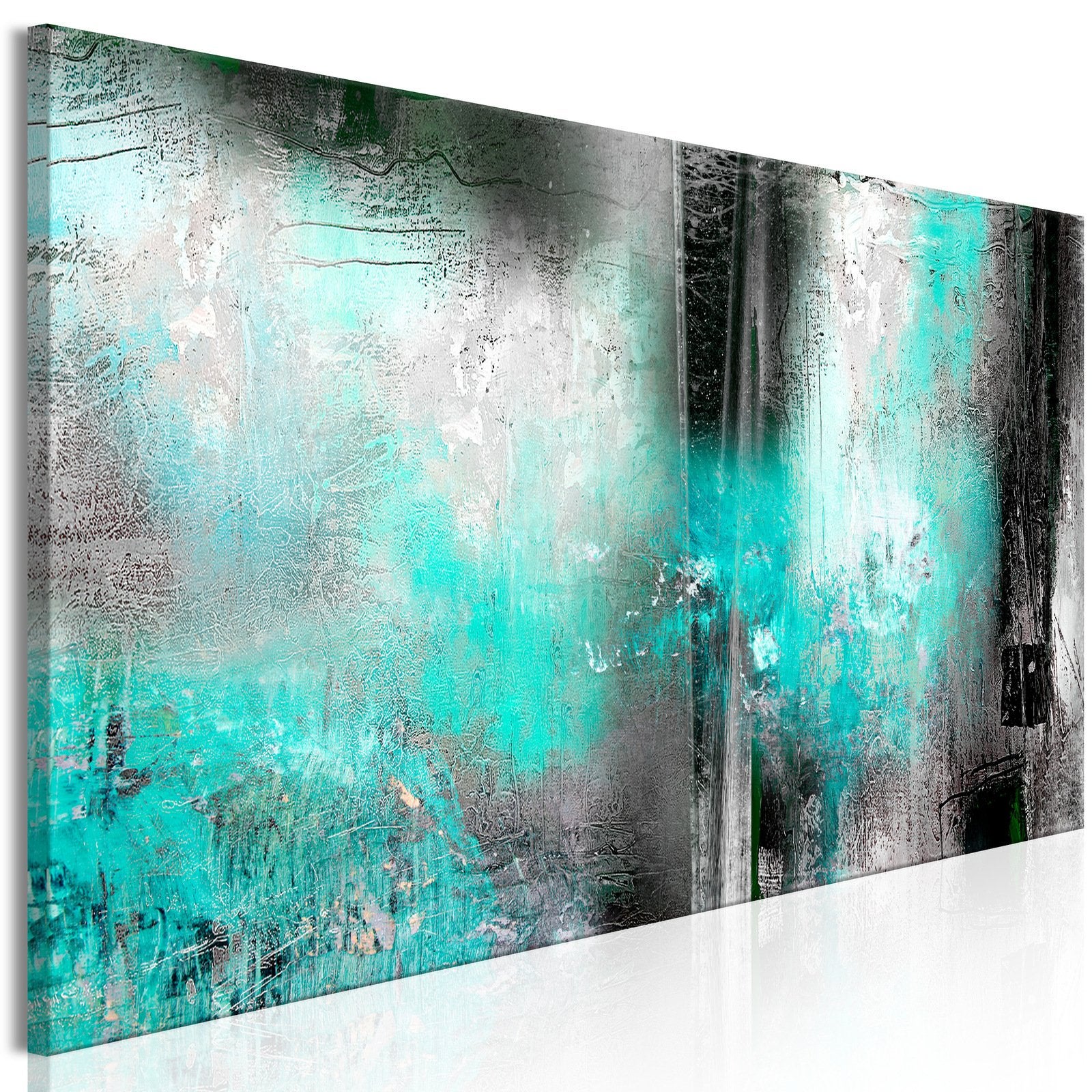 Tableau Turquoise Fog Narrow - 150 x 50 cm | Leroy Merlin