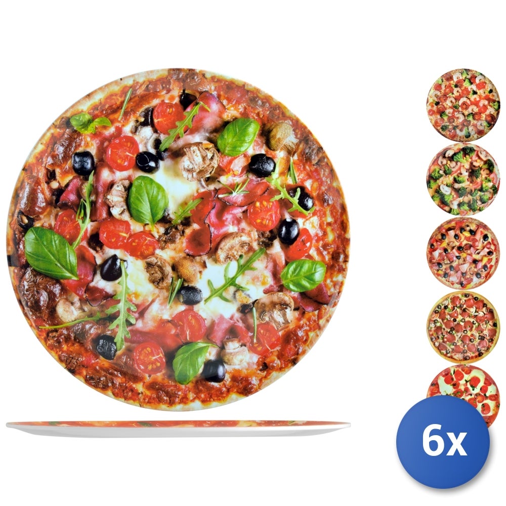 6x Piatti Pizza In Melamina Tondo Cm33, Rombo | Leroy Merlin