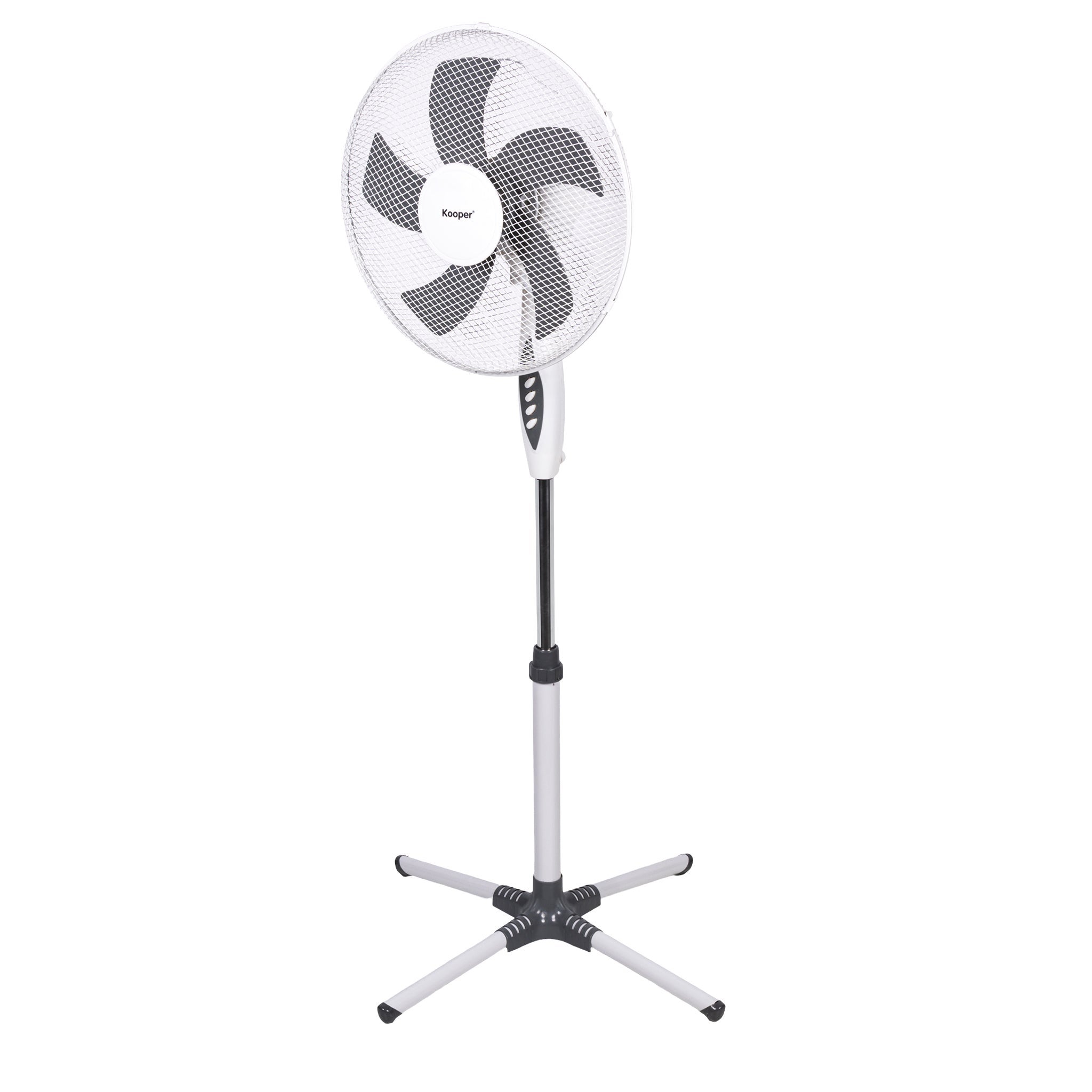 Ventilador de pedestal 5 aspas base cruzada 3 velocidades y altura de ...