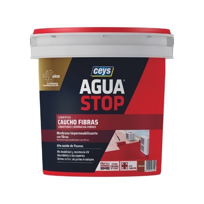 Membrana Impermeabilizante con fibras Ceys Agua Stop Terracota 1Kg ...