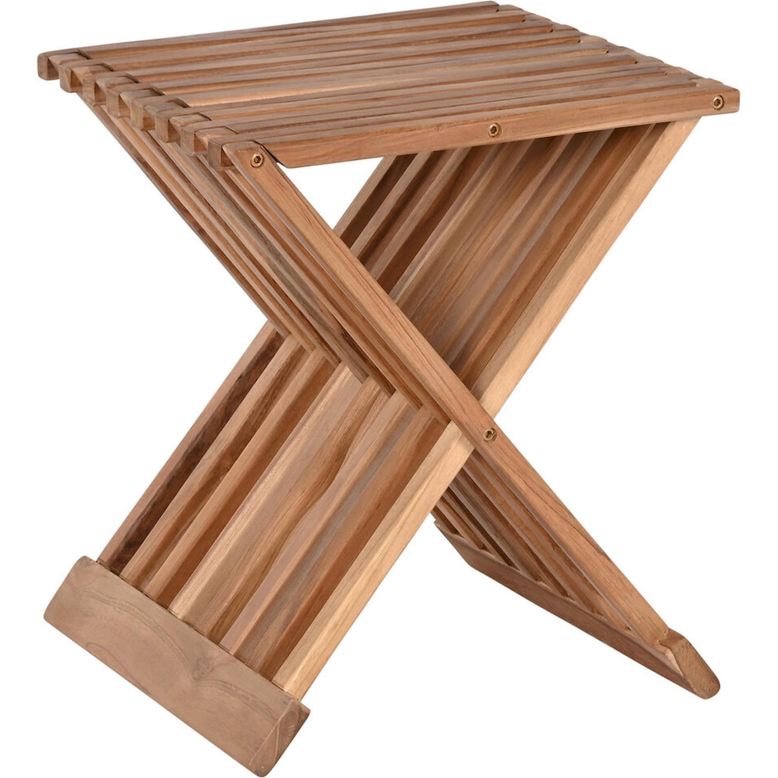 Table d'appoint teck pliante élégance et pratique 40 x 35 x 45 cm Teck ...