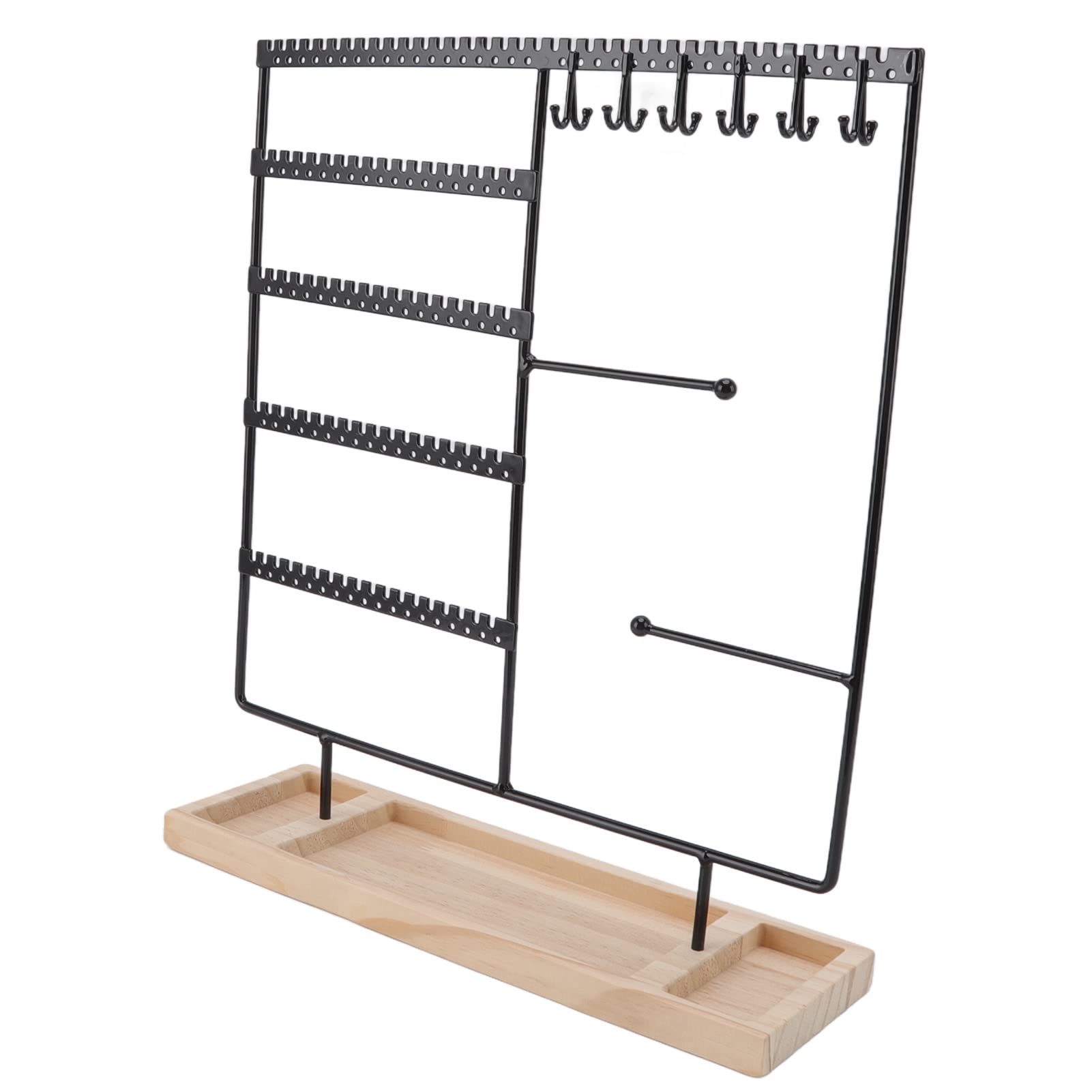 Cintre pour boucles d'oreilles en fer à 5 niveaux, 90 trous, 2 barres ...
