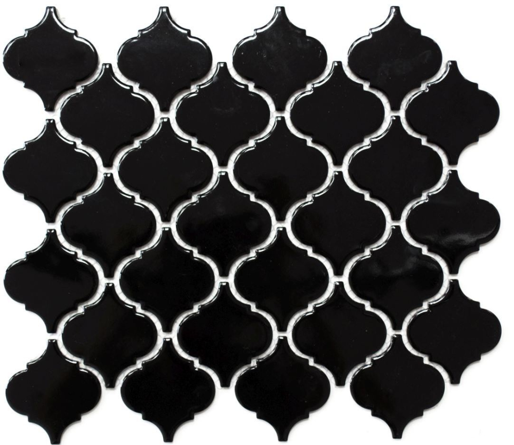 Azulejo de mosaico retro vintage florentino, mosaico de cerámica, negro ...