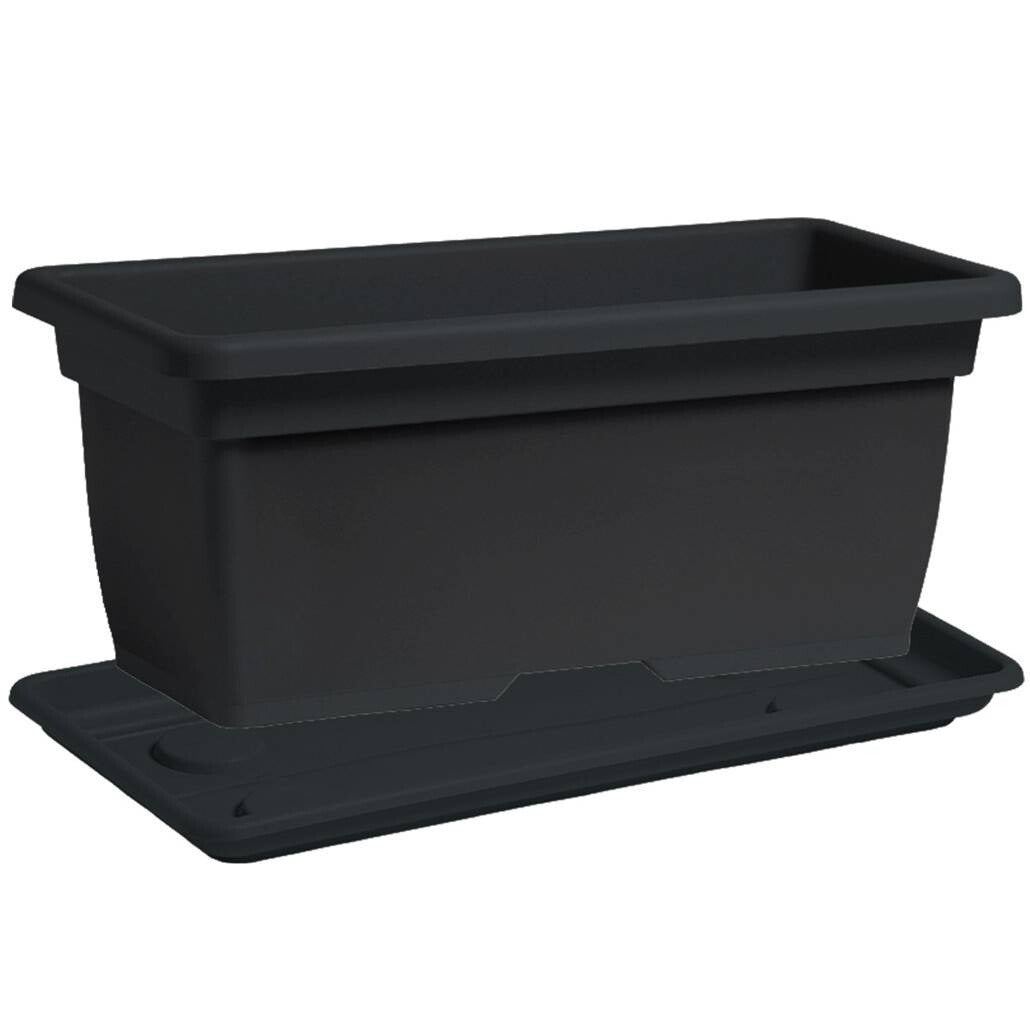 Nicoli Macetero de exterior en polipropileno, con platillo, para ...