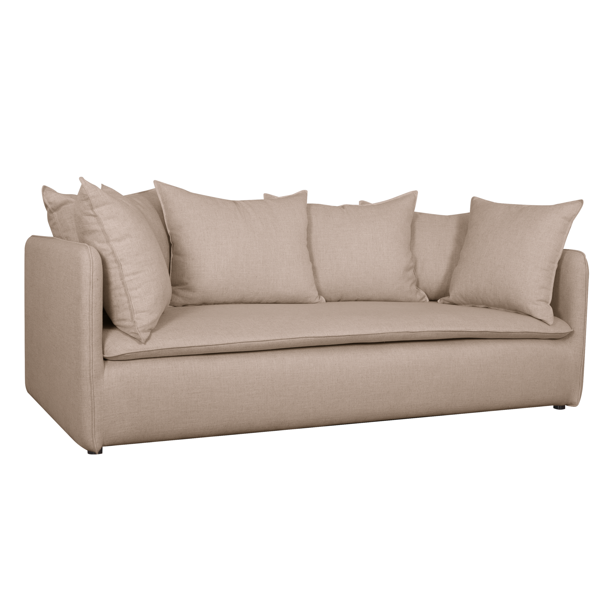 Canapé tissu Orphée CAMIF - 4 places - Sable | Leroy Merlin