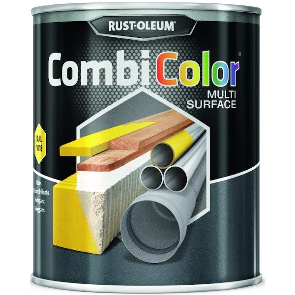 Peinture COMBICOLOR MULTI-SURFACE - 0.75 L - jaune clair RAL 1018 ...