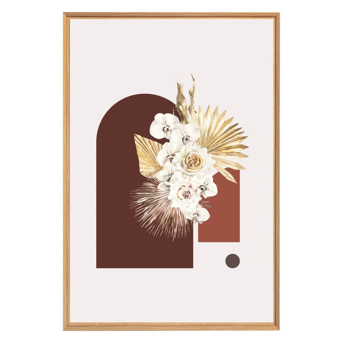 Tableau mural encadré illustration fleurie 65x97 cm | Leroy Merlin