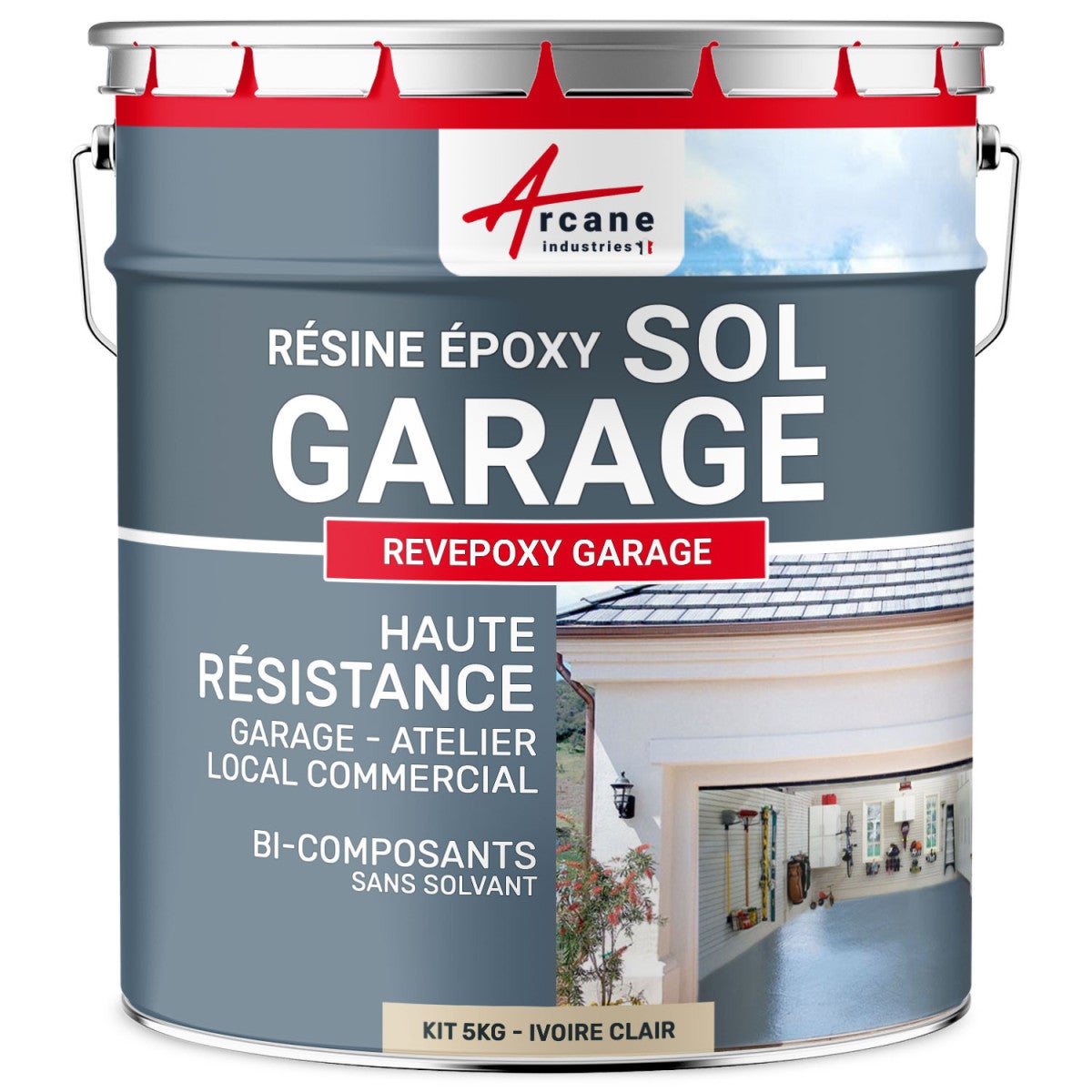 PEINTURE EPOXY SOL GARAGE - REVEPOXY GARAGE - 5 kg (jusqu'à 16 m² en 2 ...