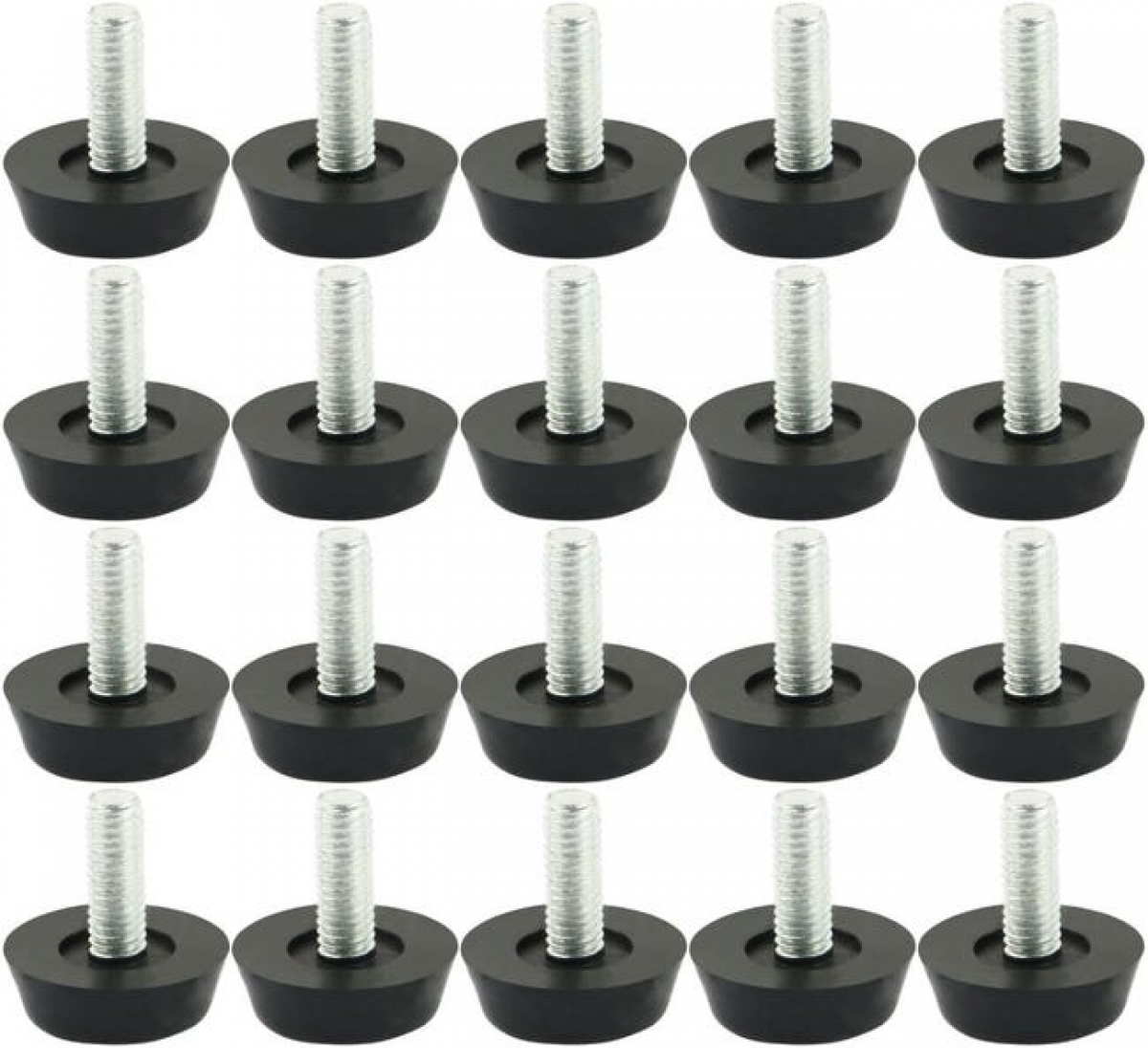 Lot de 20 pieds de nivellement réglables pour meubles M6 x 20 mm, pieds ...