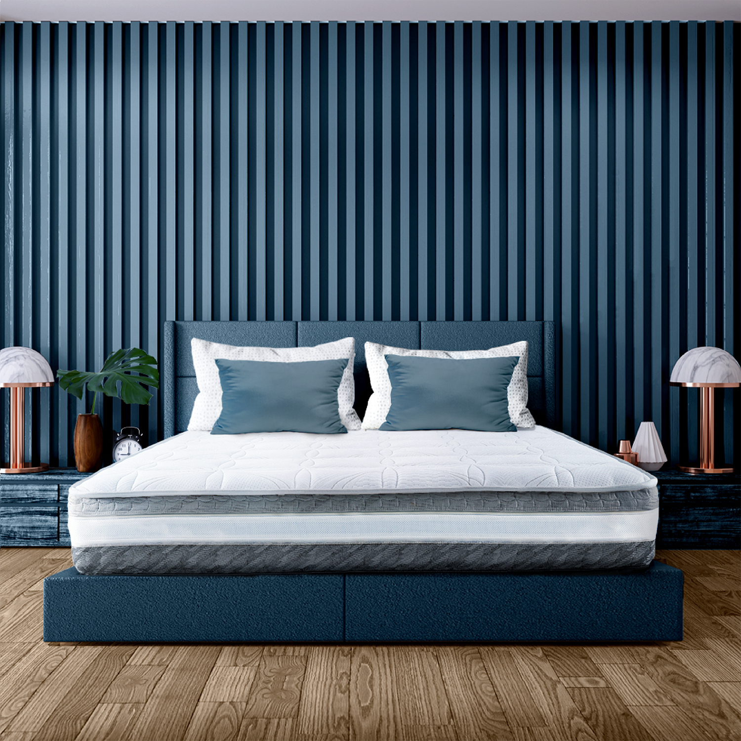 Matelas Double À Ressorts Ensachés 140x190cm Et Mousse À Mémoire De ...