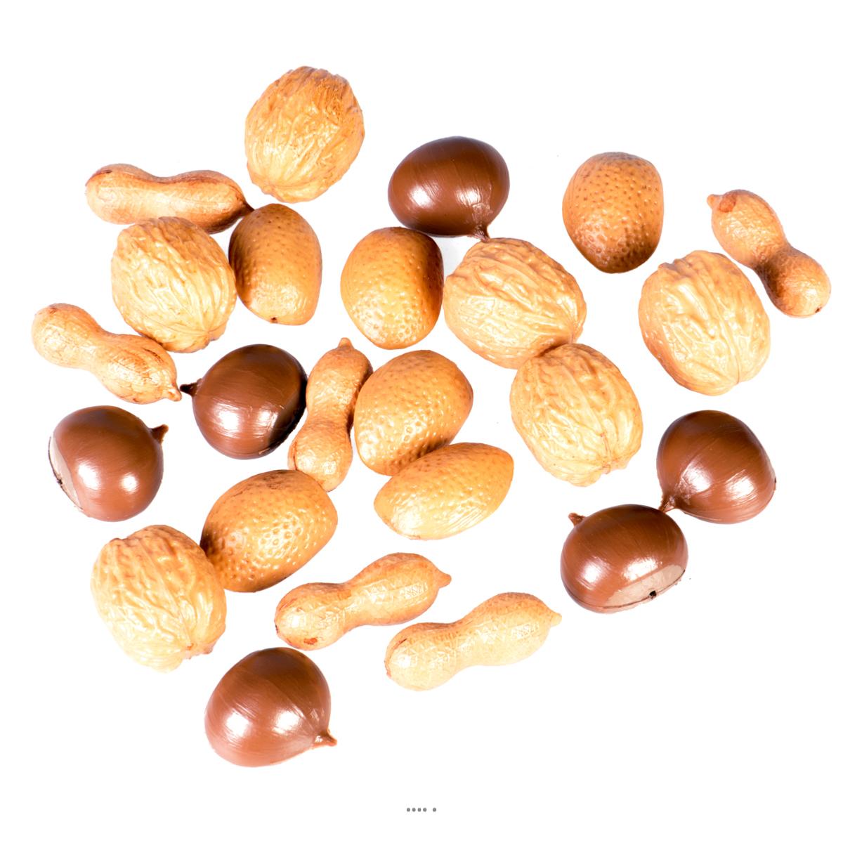 Assortiment de fruits secs en lot de 24 Plastique soufflé D 30-50 mm ...