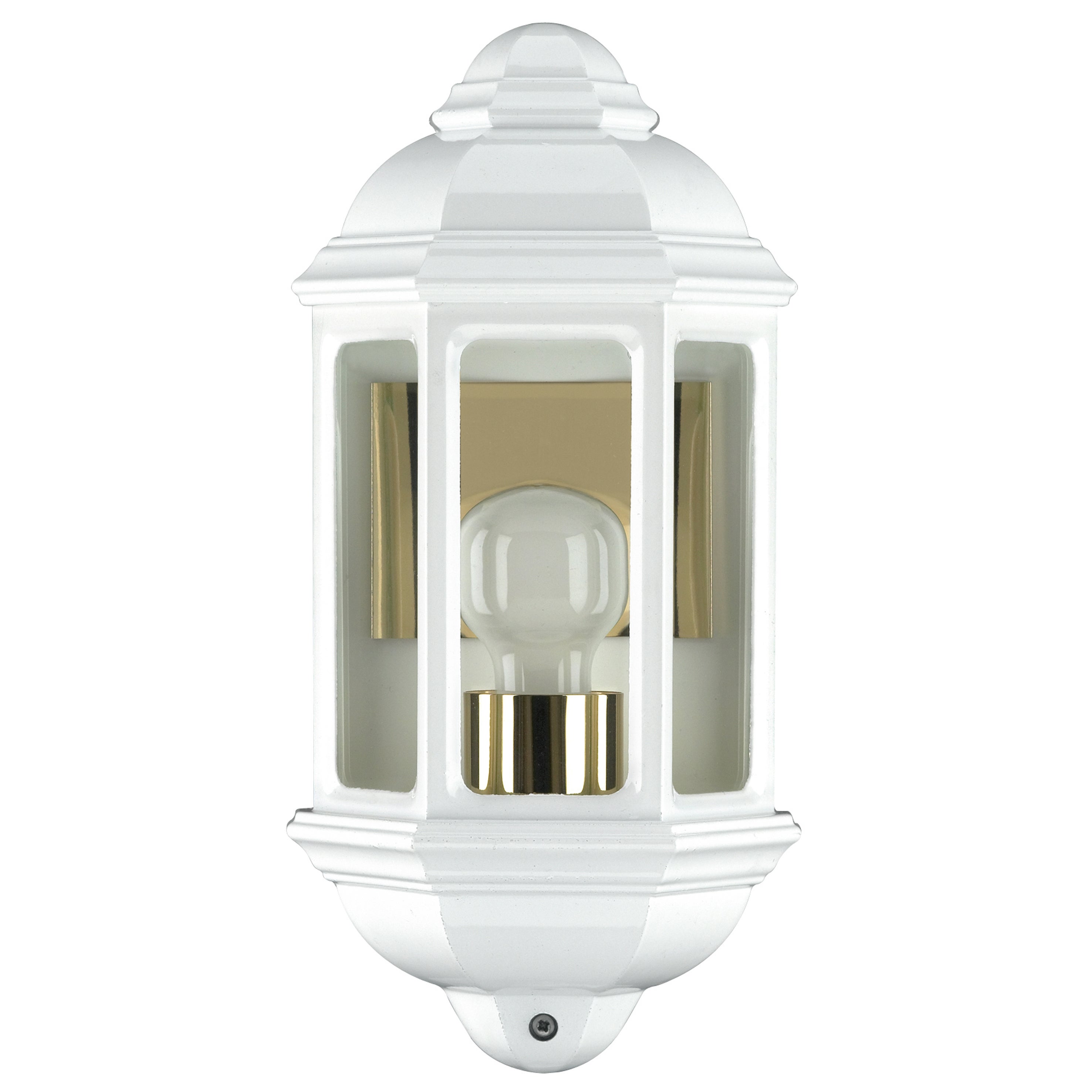 Applique classique MEDI Transparent IP44 E27 42W Blanc | Leroy Merlin