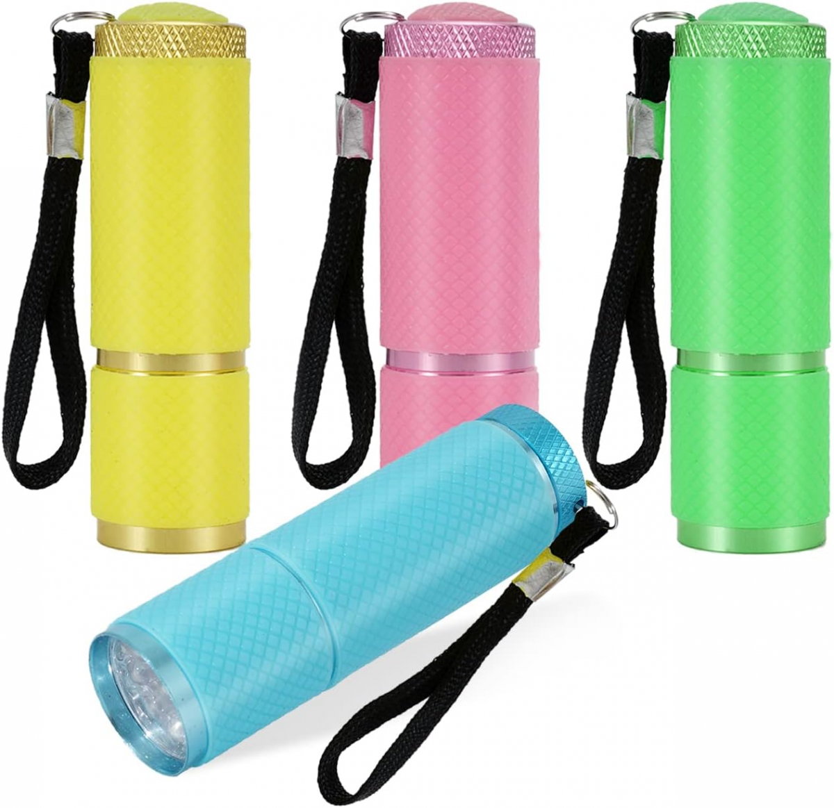 Linterna LED, juego de 4, minilinterna para acampar, leer, caminar ...
