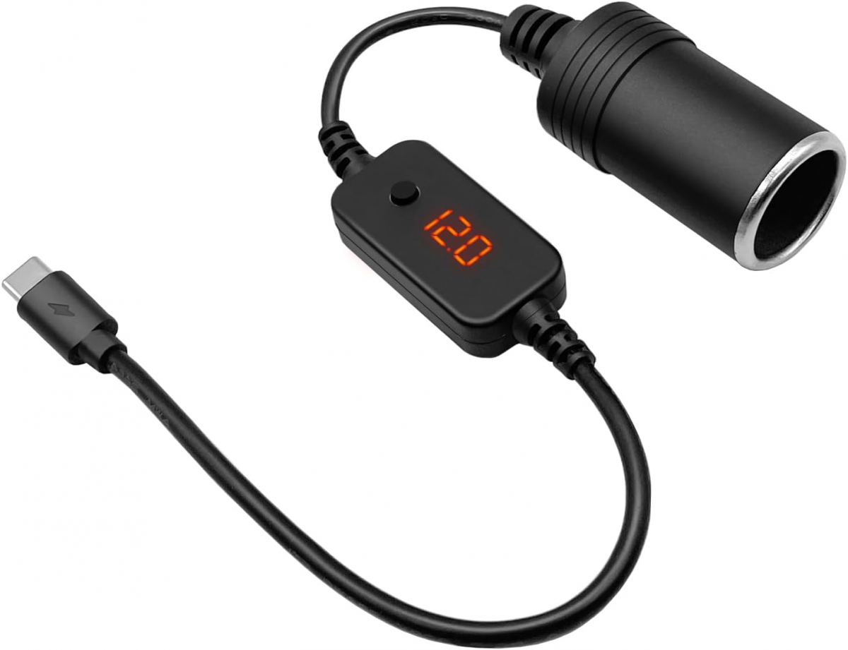 USB C macho a 12 V enchufe de mechero de coche tipo C a mechero ...