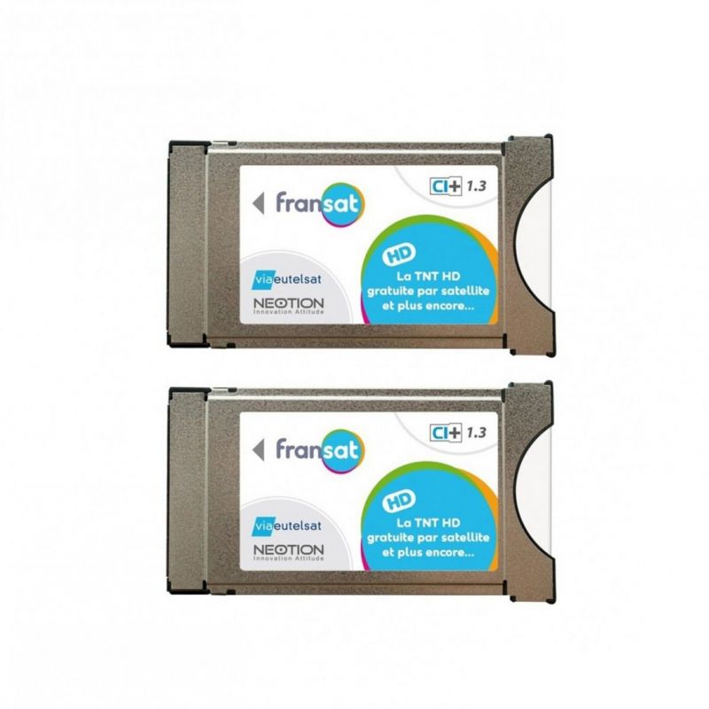 NEOTION Pack 2x MODULES PCMCIA FRANSAT CI+ Dernière Version 1.3 Carte PC7 Décodeur TV - Ready ...