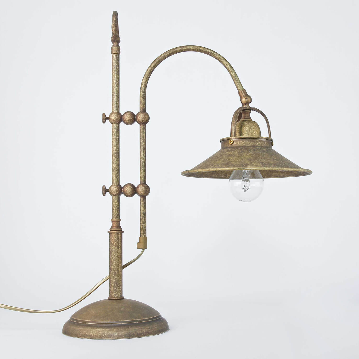 Lampe de table lampe d'appoint en laiton antique bronzé fait main style ...