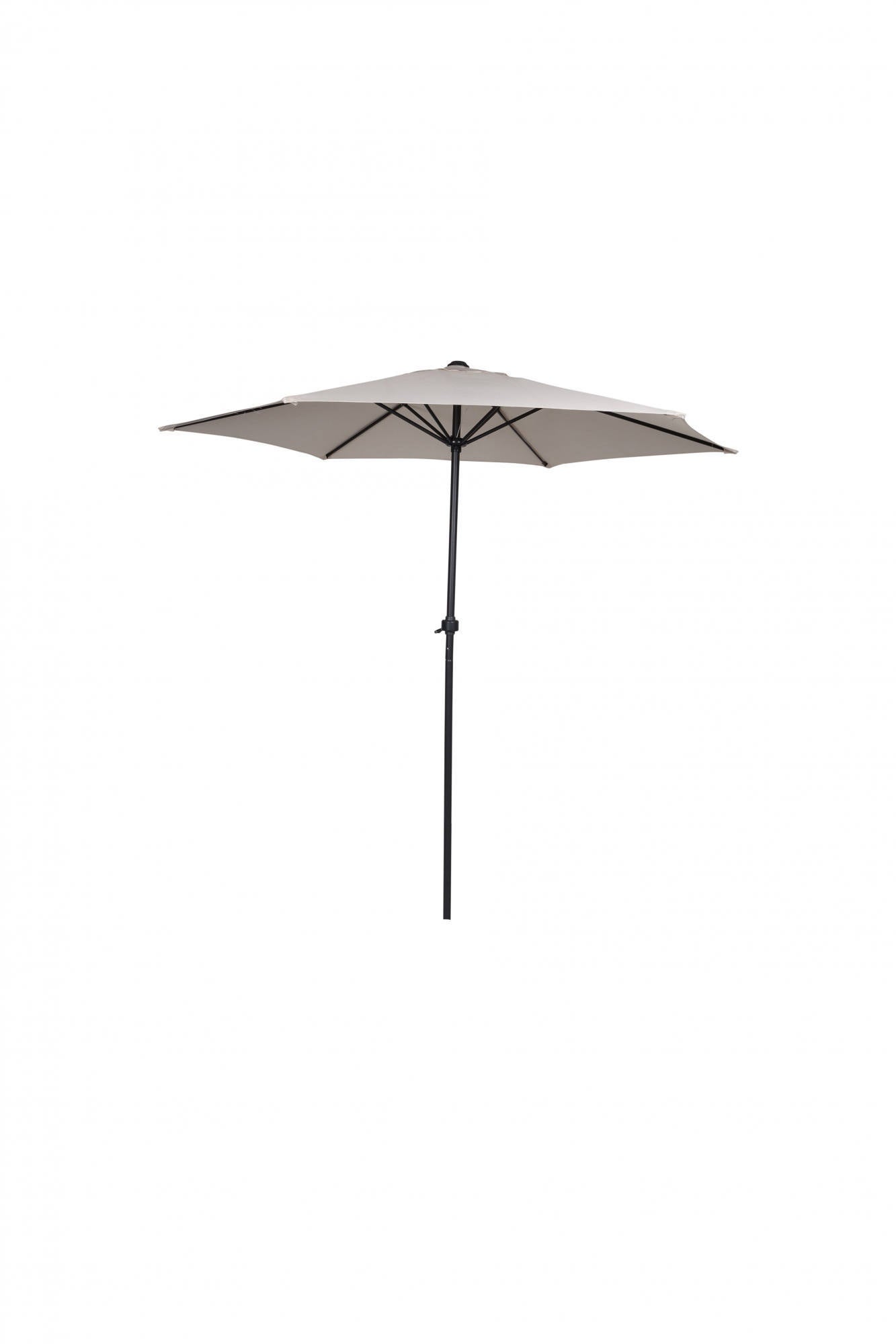 Parasol en aluminium avec manivelle, couleur tissu écru et structure ...