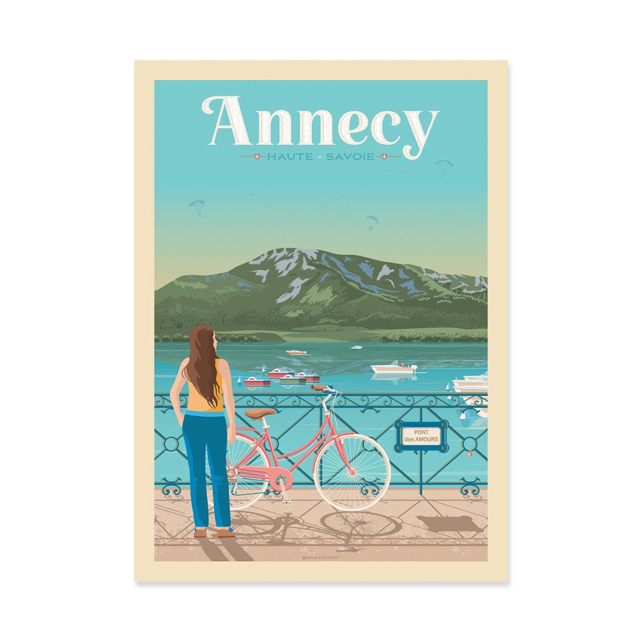 Affiche 50x70 cm - Annecy - Olahoop Travel Posters | Leroy Merlin