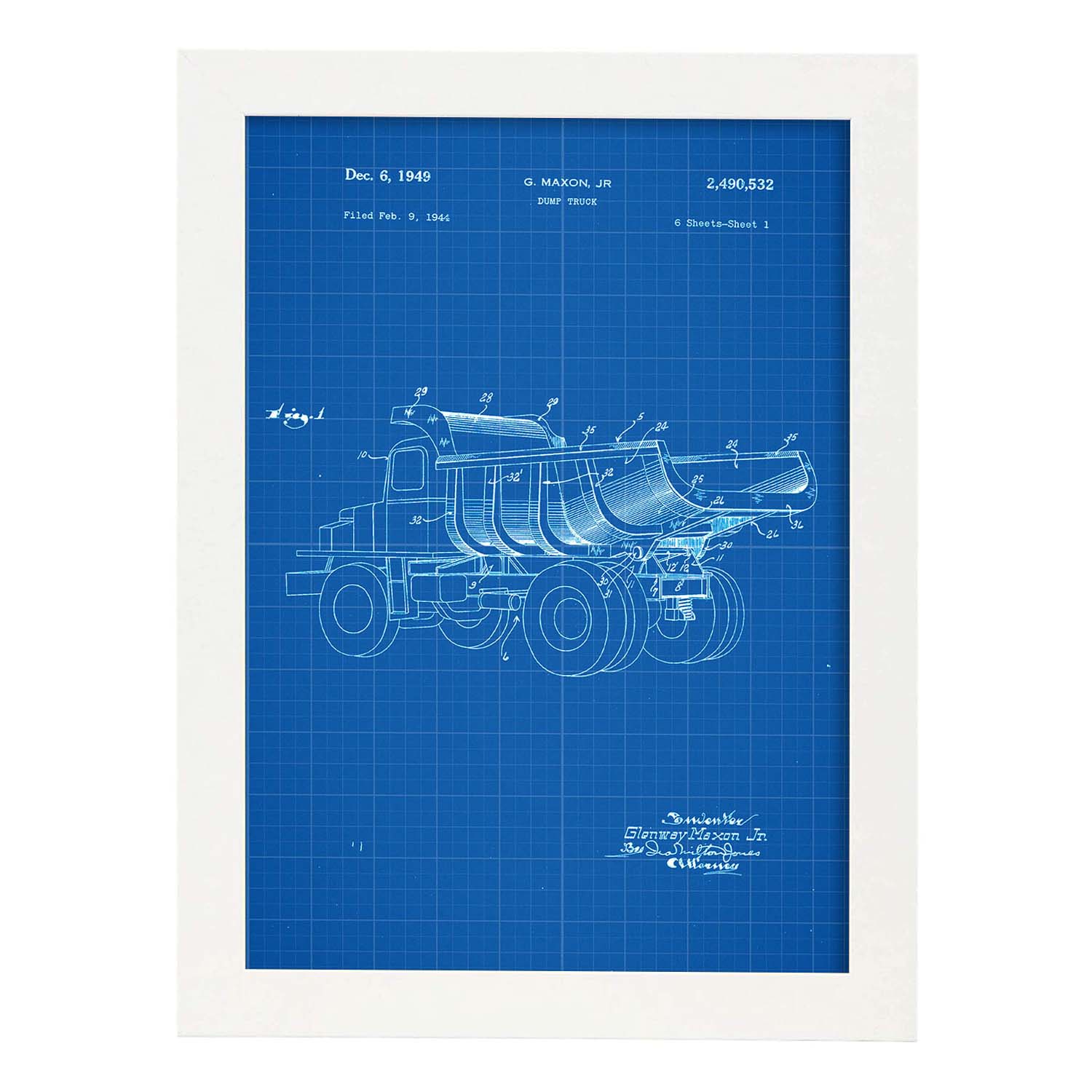 Charge Truck Patent Affiche 3. Perte Avec Un Cadre De Conception De ...