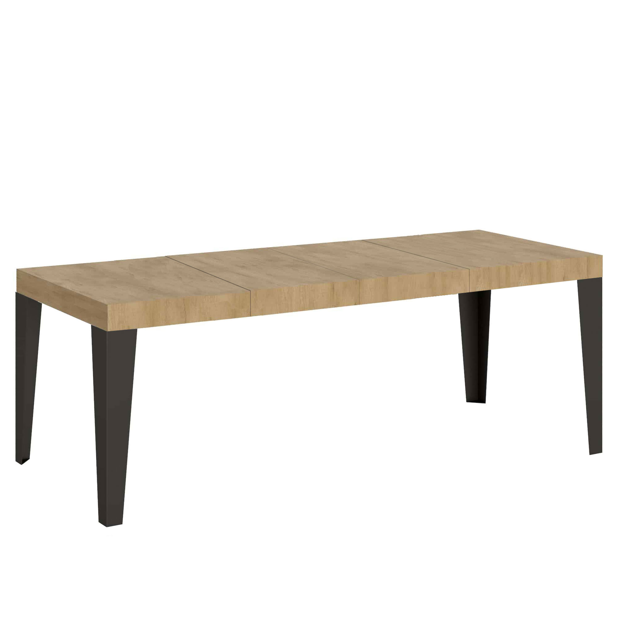 Table extensible 90x160/264 cm Flame Premium Chêne Nature Structure ...