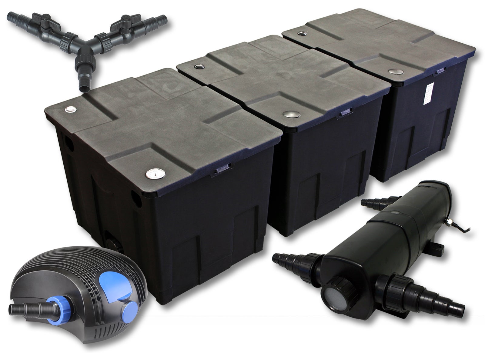 SunSun Juego de filtros para 90000l Estanque con 18W clarificador y ...