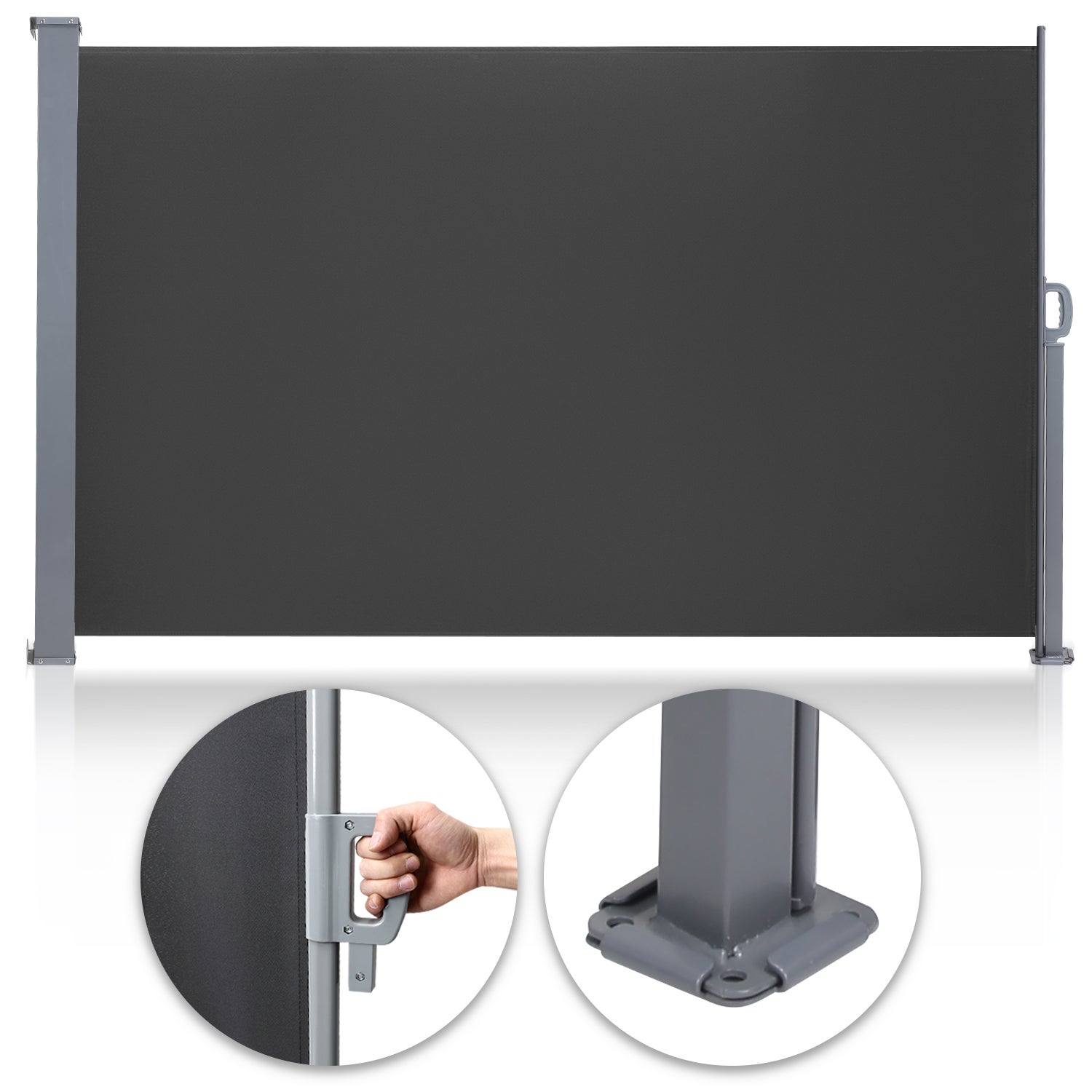 Toldo lateral toldo lateral viento de visión retráctil balcón del ...