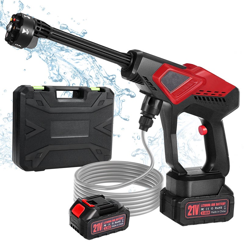 Pistola idropulitrice a batteria senza fili, 41 bar, 2 batterie da 1500 ...